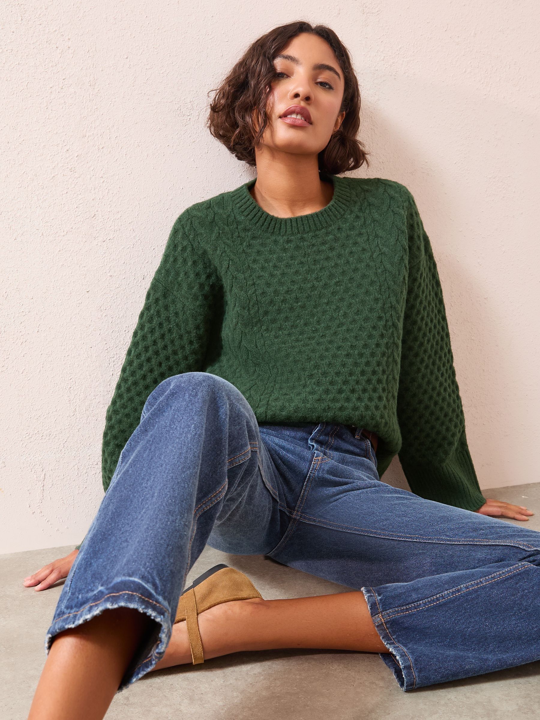 Buy Friends Like These Green Honeycomb Detail Jumper from Next USA