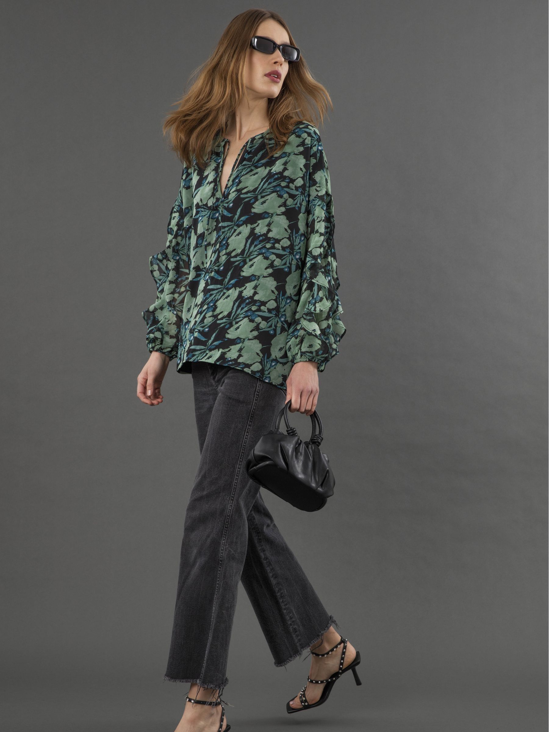 Buy Religion Green Solstice Frill Blouse from the Next UK online shop