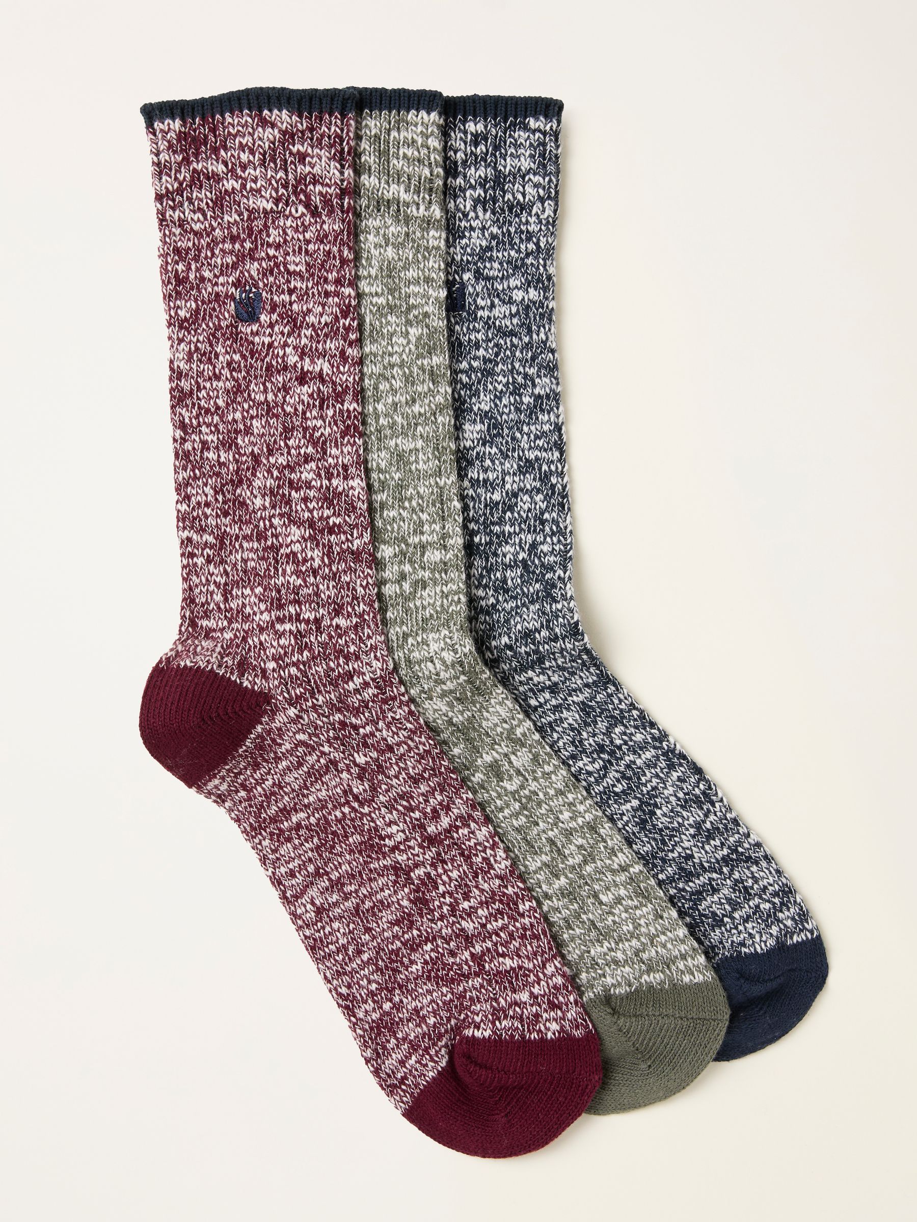Buy FatFace Multi Colour 3 Pairs of Boot Socks from the Next UK online shop