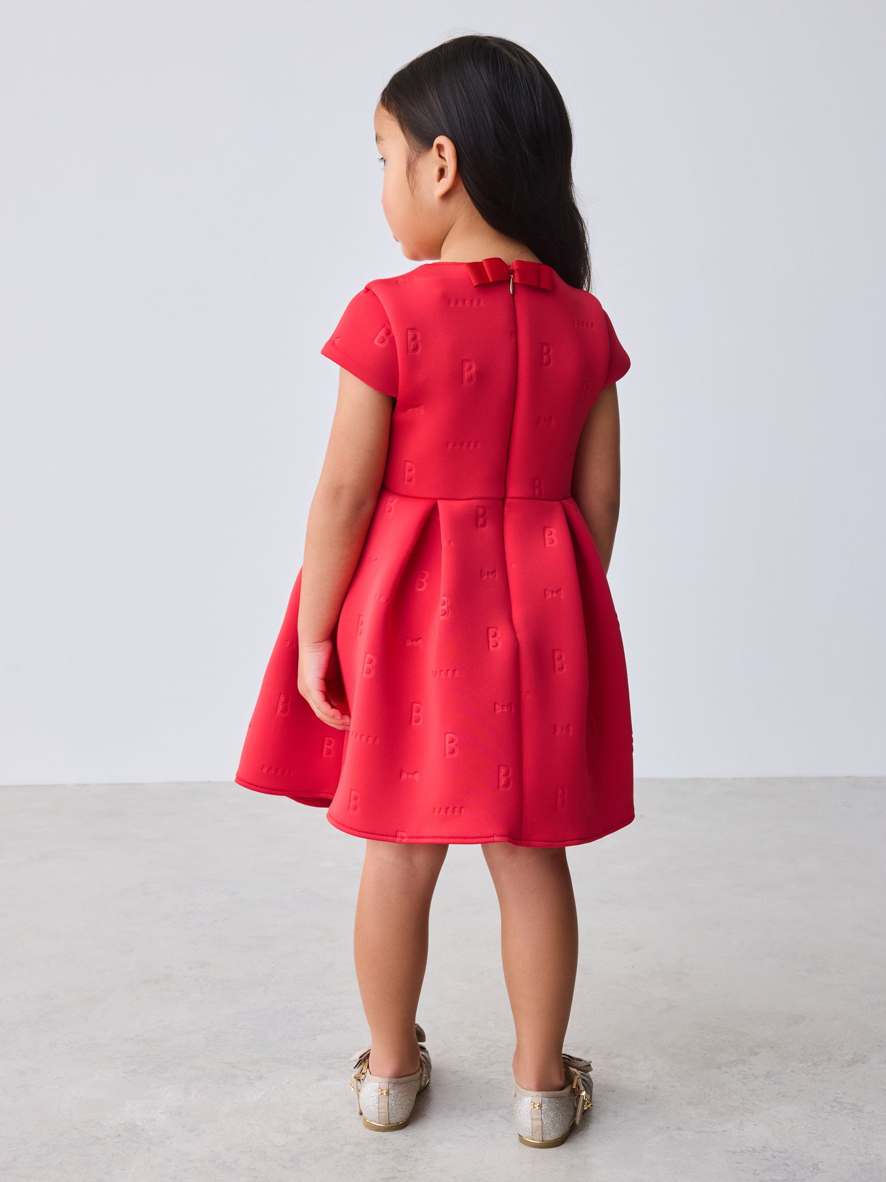 Buy Baker by Ted Baker Red 3D Corsage Embossed Scuba Dress from the ...