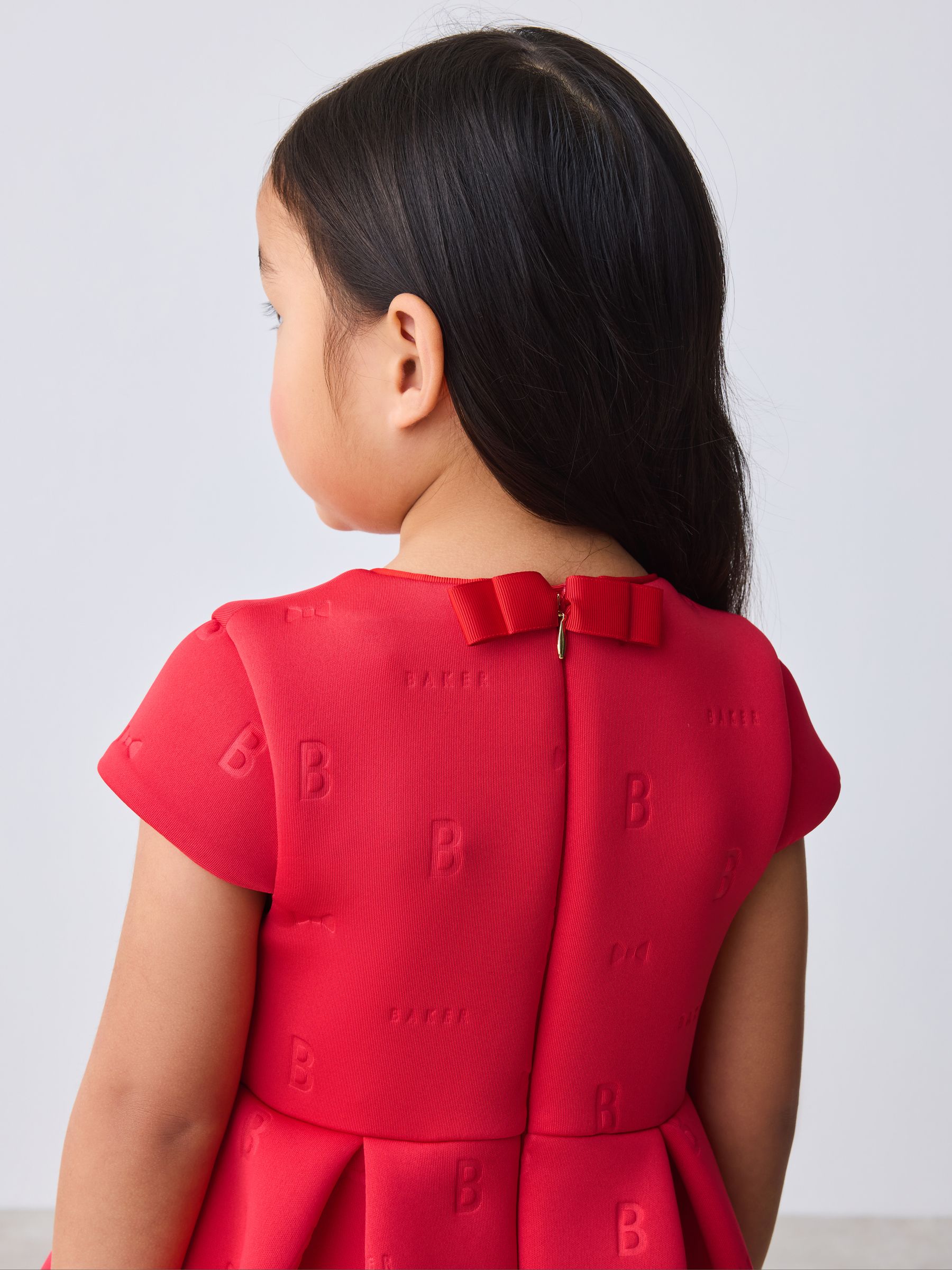 Buy Baker by Ted Baker Red 3D Corsage Embossed Scuba Dress from Next ...