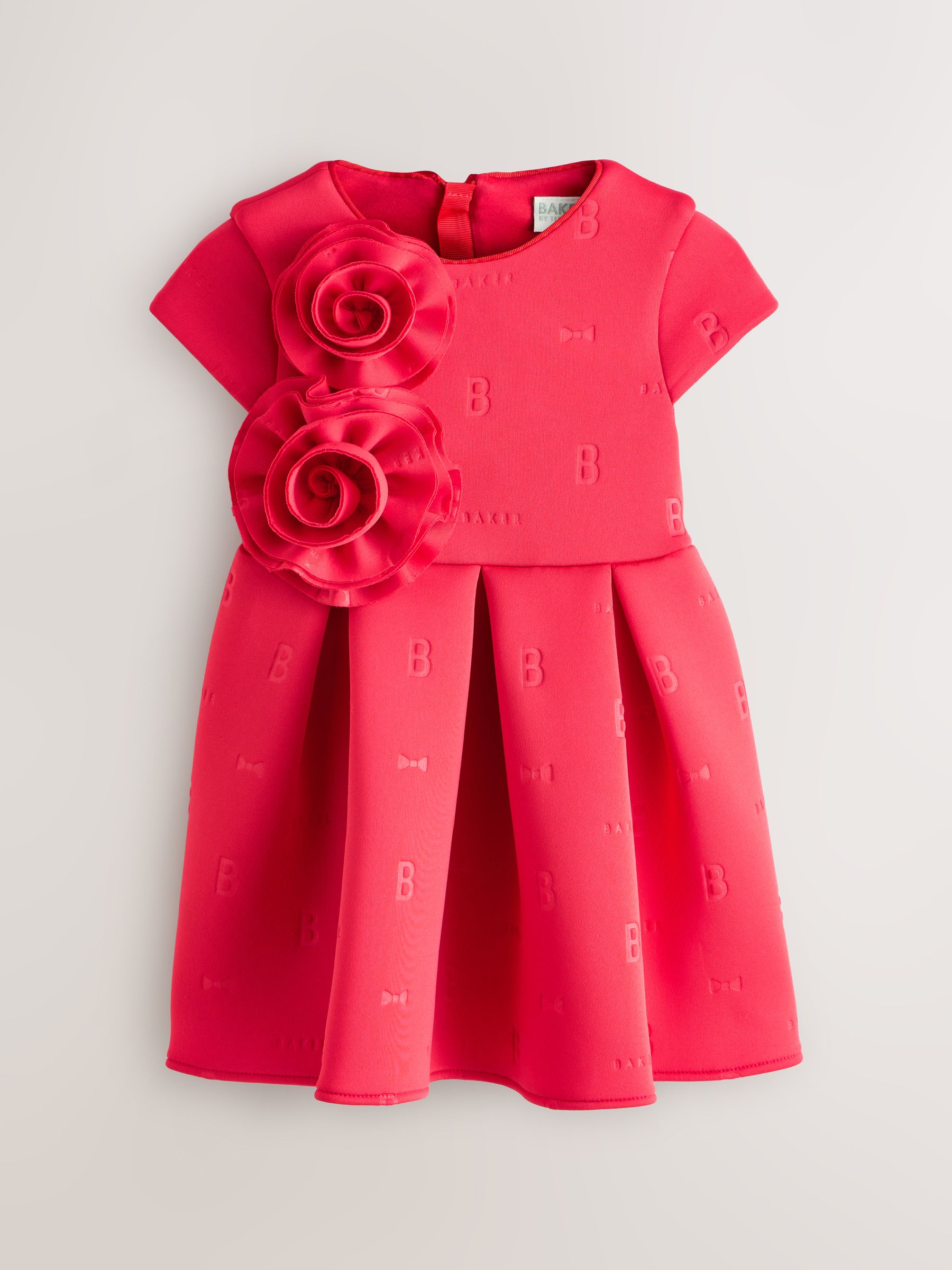 Buy Baker by Ted Baker Red 3D Corsage Embossed Scuba Dress from the ...