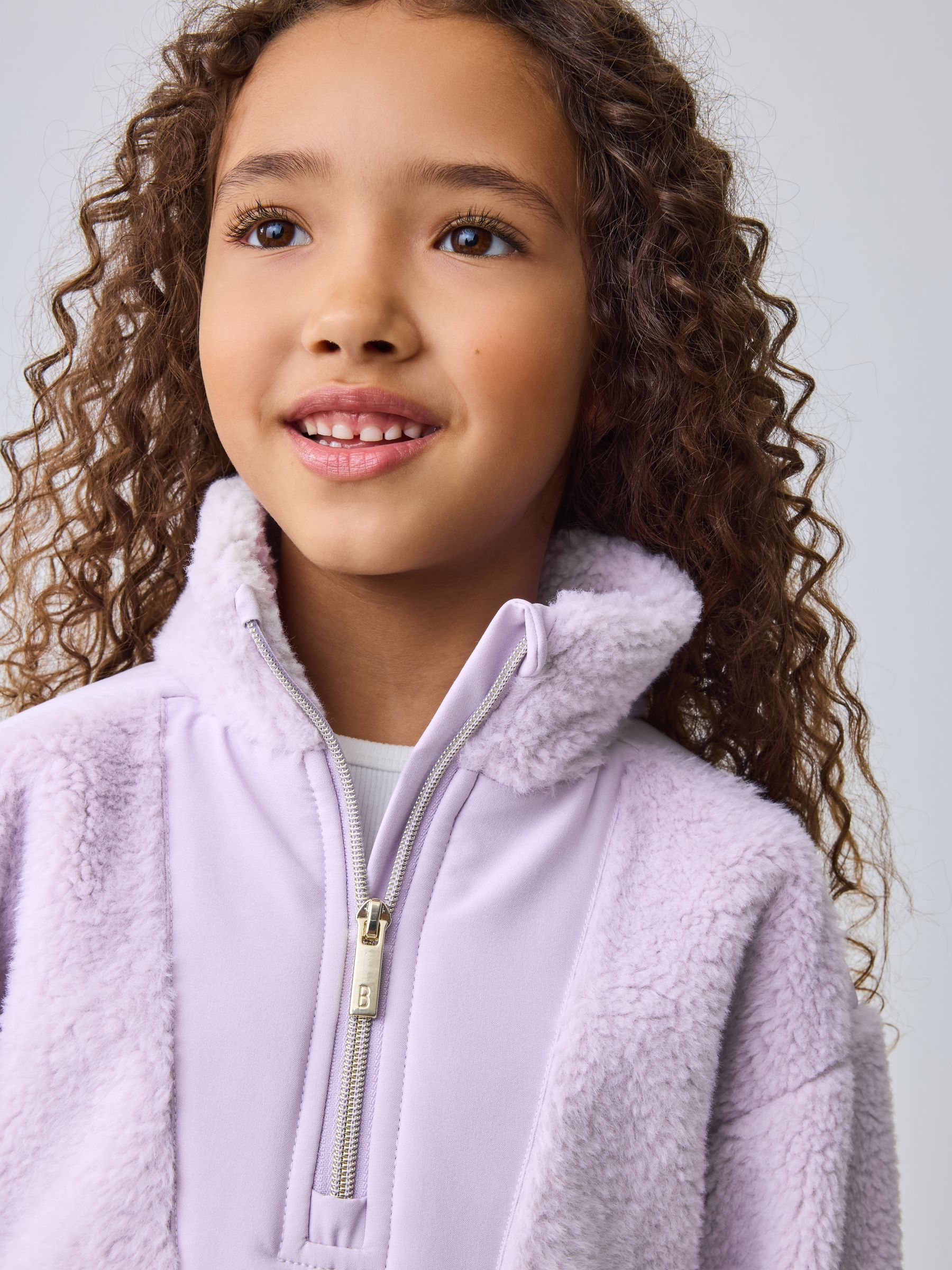 Buy Baker by Ted Baker Lilac Purple Borg Mix Panel Fleece from the Next ...
