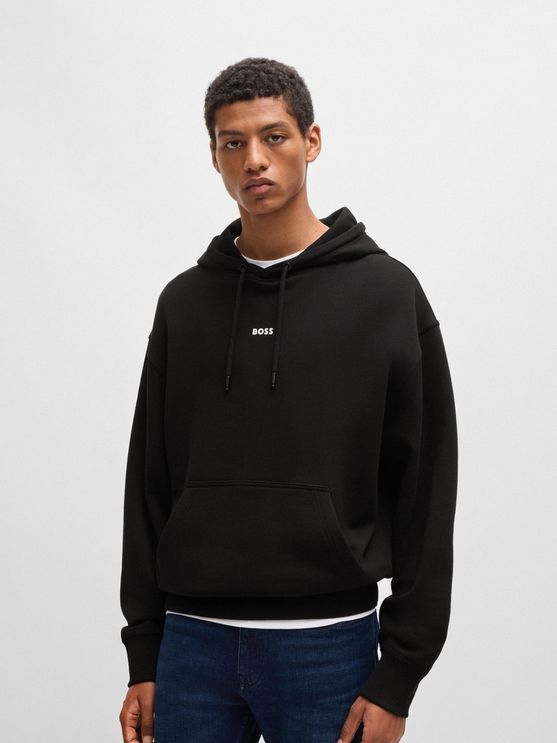 Buy BOSS Black Regular Fit Logo Hoodie from the Next UK online shop