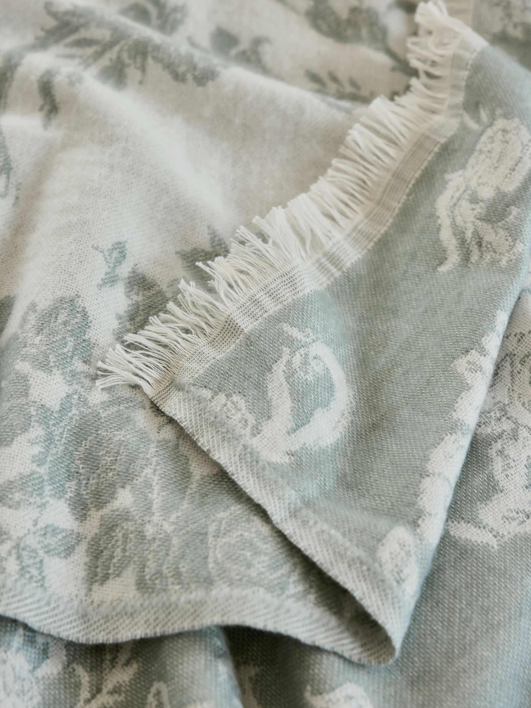 Buy Shabby Chic by Rachel Ashwell® Blue Rose Scroll Brushed Throw from ...