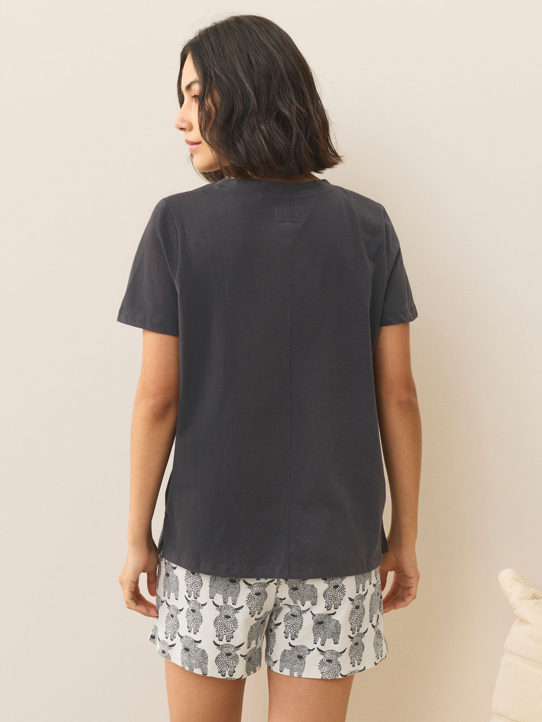 Buy Charcoal Hamish The Highland Cow Short Set Pyjamas from Next USA