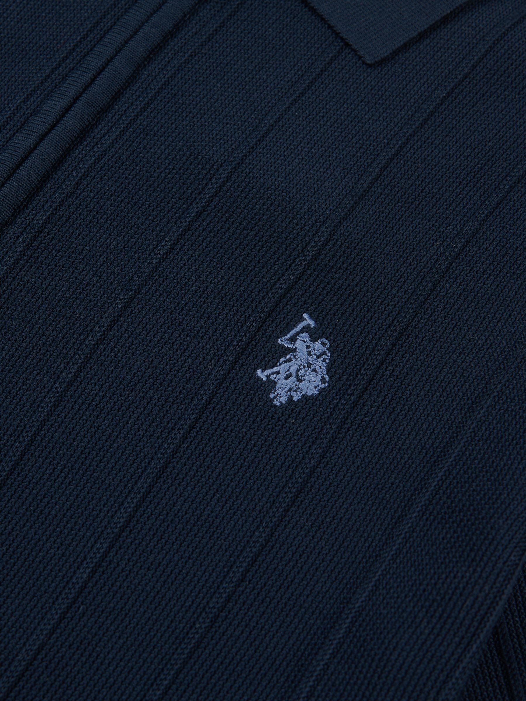 Buy U.S. Polo Assn. Blue Mens Zip Knit Polo Shirt from the Next UK ...