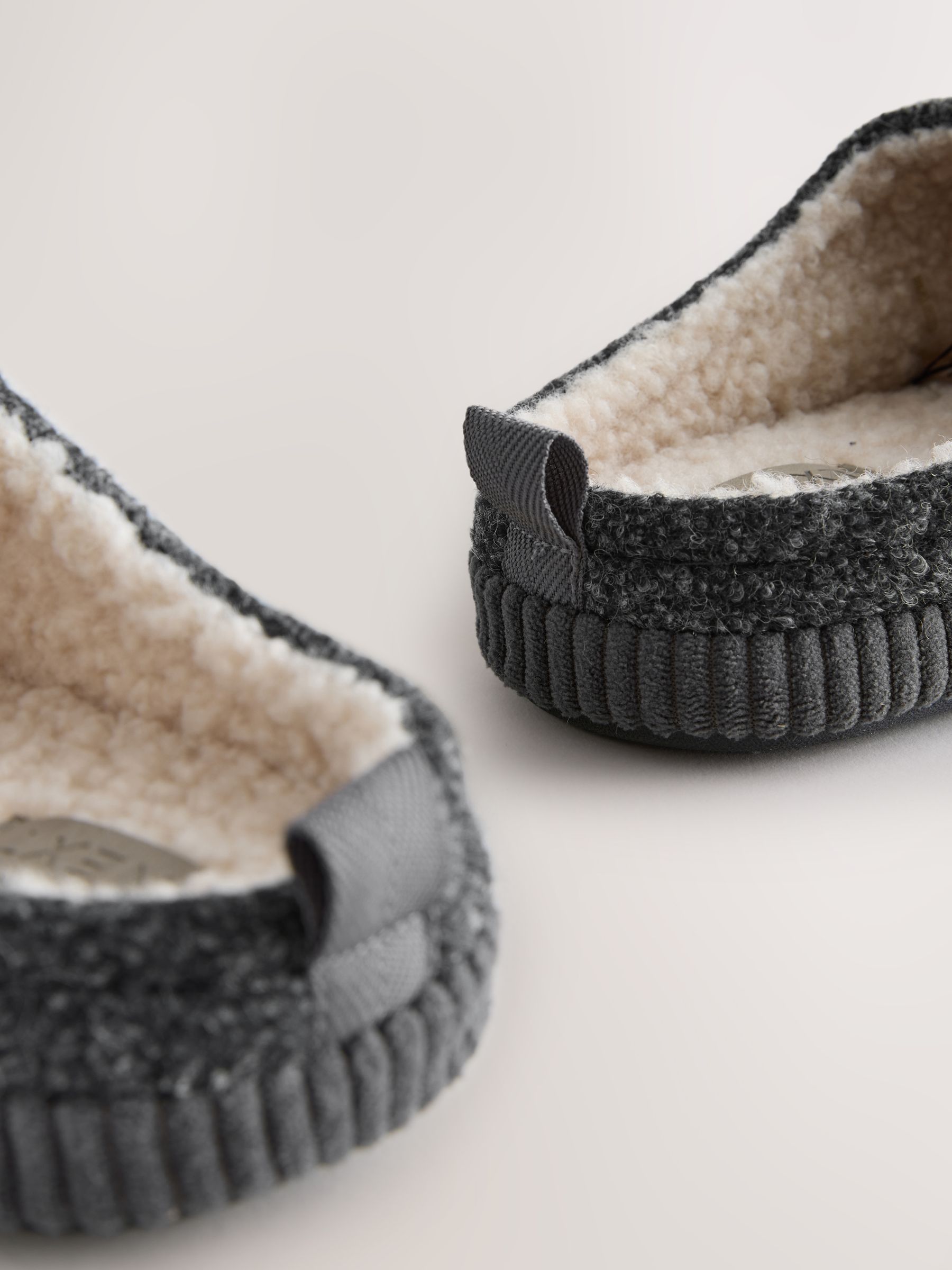 Buy Grey Boucle Soft Mule Slippers from the Next UK online shop