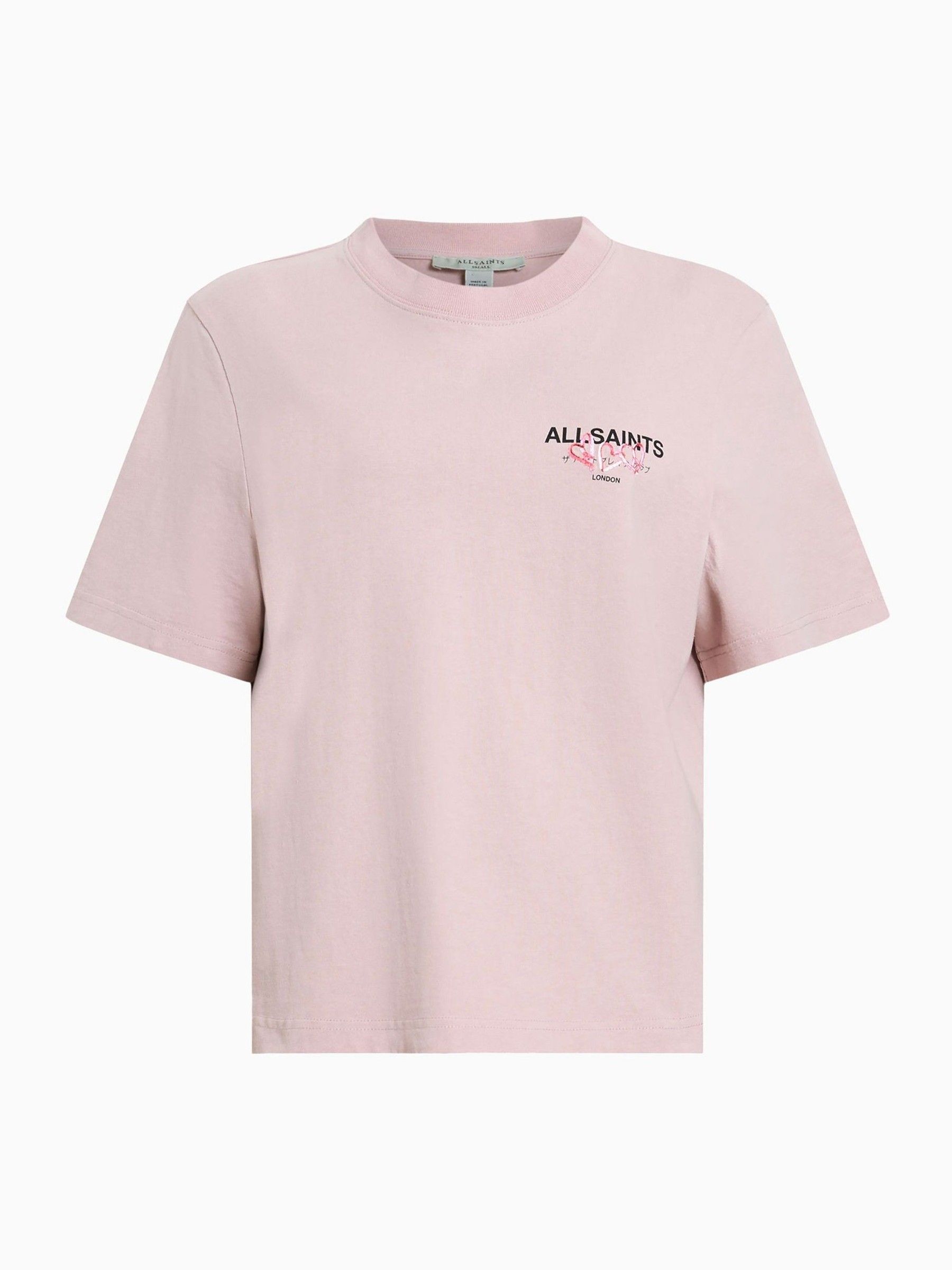 Buy AllSaints Pink Amore Lisa 100% Organic Cotton T-Shirt from the Next ...