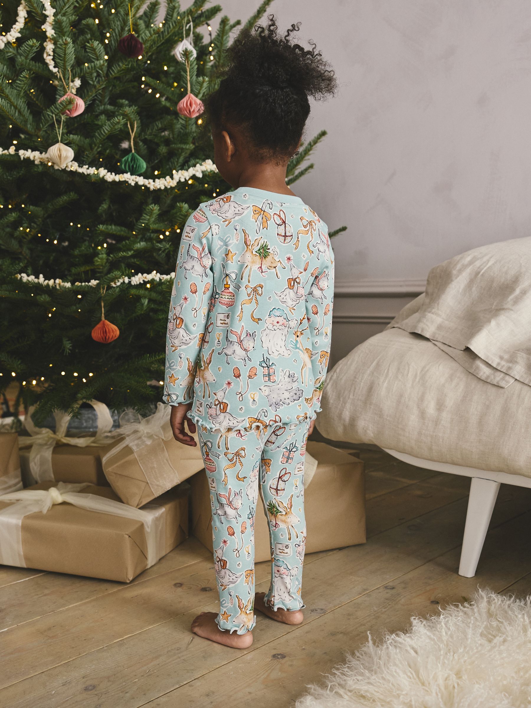 Buy Blue Goose Print Christmas Pyjamas (9mths-16yrs) from Next Israel