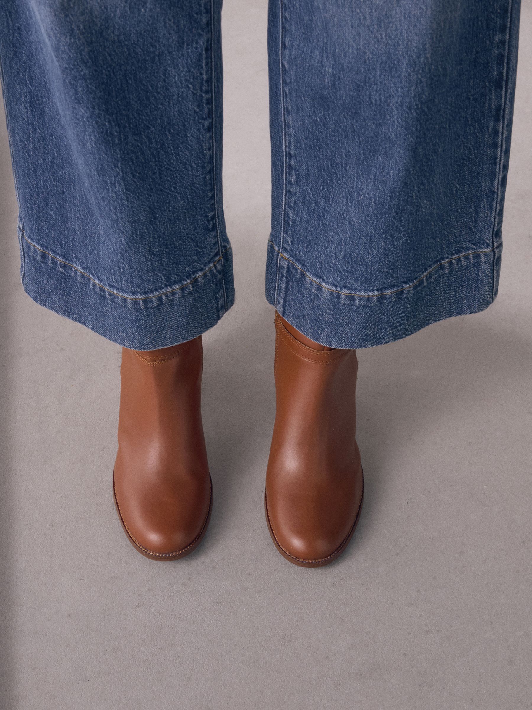 Buy Tan Brown Leather Forever Comfort® Hardware Trim Ankle Boots from ...