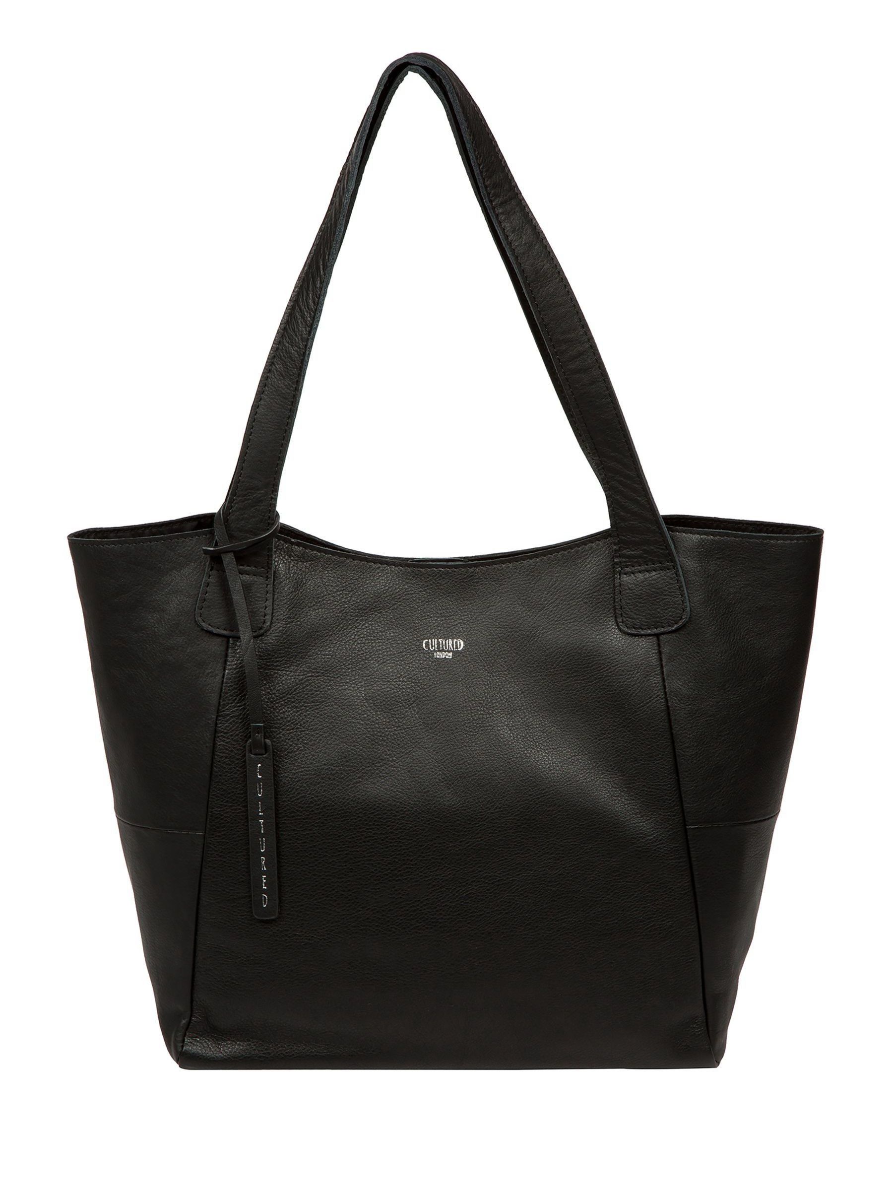 Buy Cultured London Black Cami Leather Tote Bag from the Next UK online ...
