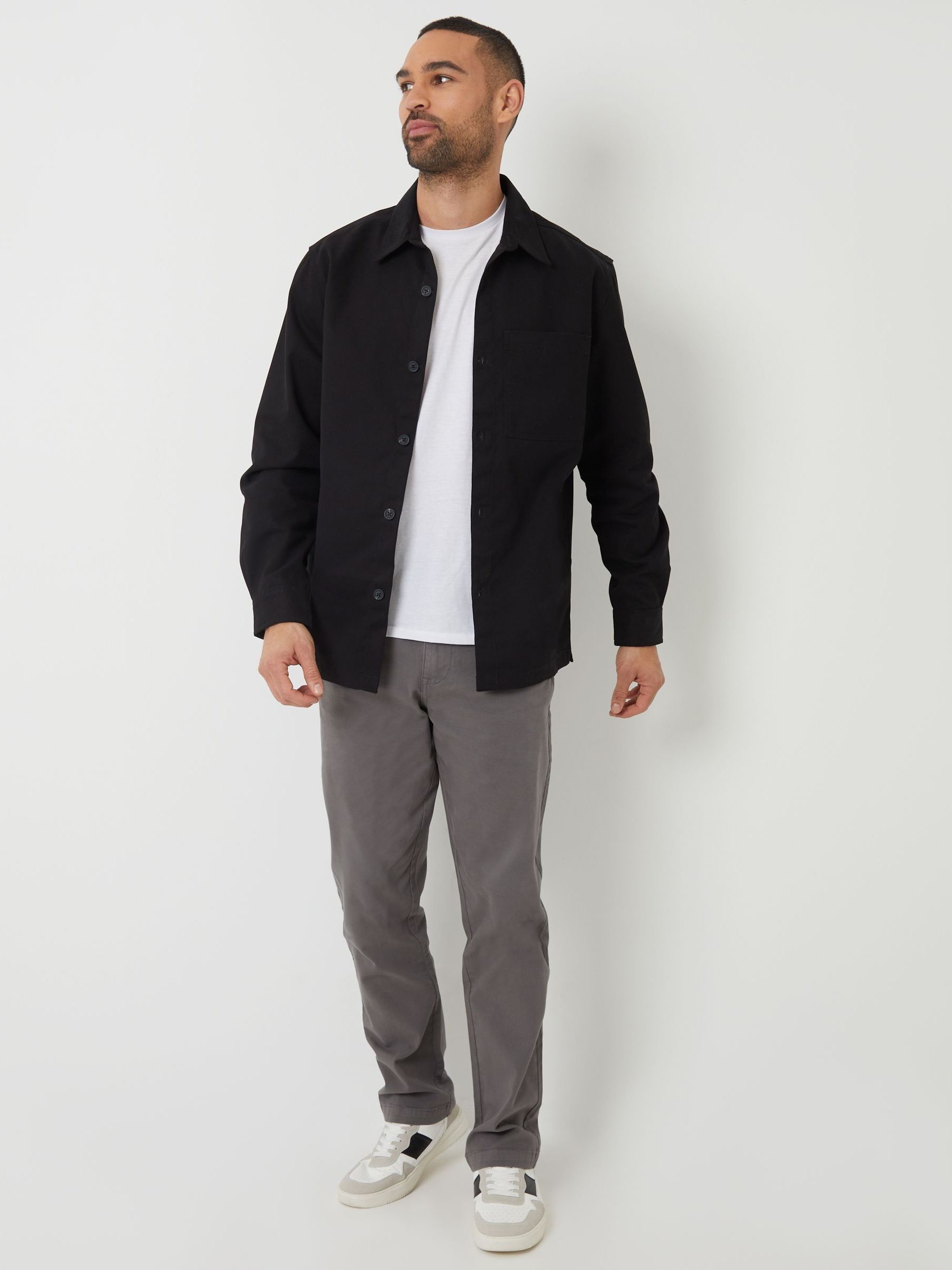 Buy Threadbare Black 100% Cotton Twill Shacket from the Next UK online shop