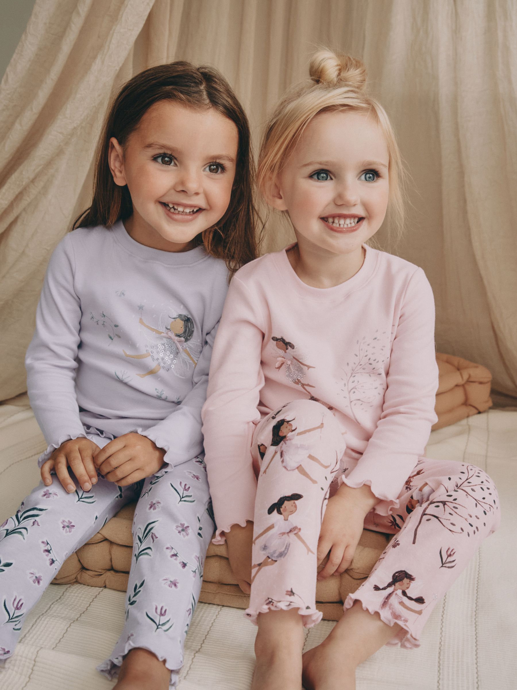 Buy Pink / Purple Fairy Snuggle Pyjamas 2 Pack (9mths-12yrs) from the ...