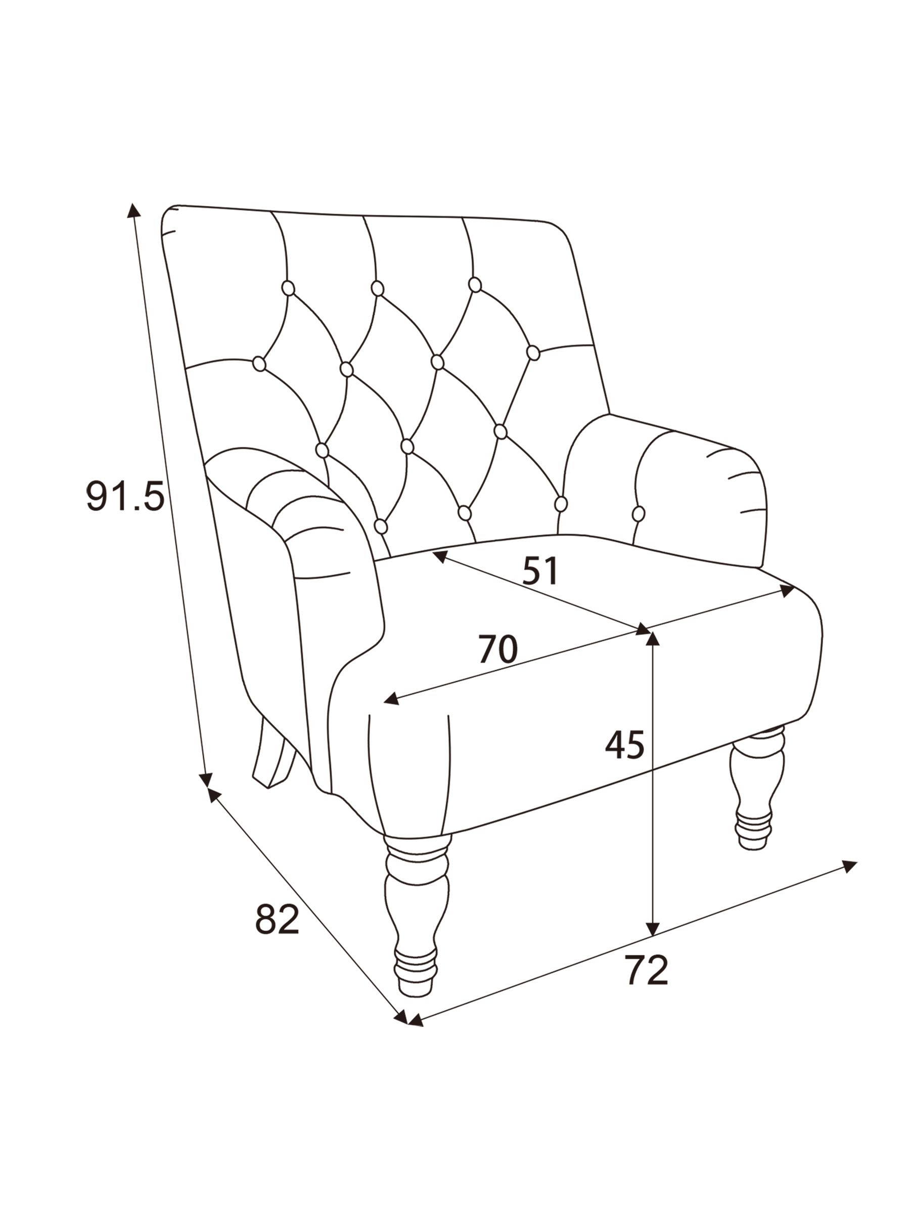Buy Relaxed Linen Look Mid Blue Wolton High Back Accent Chair from the ...