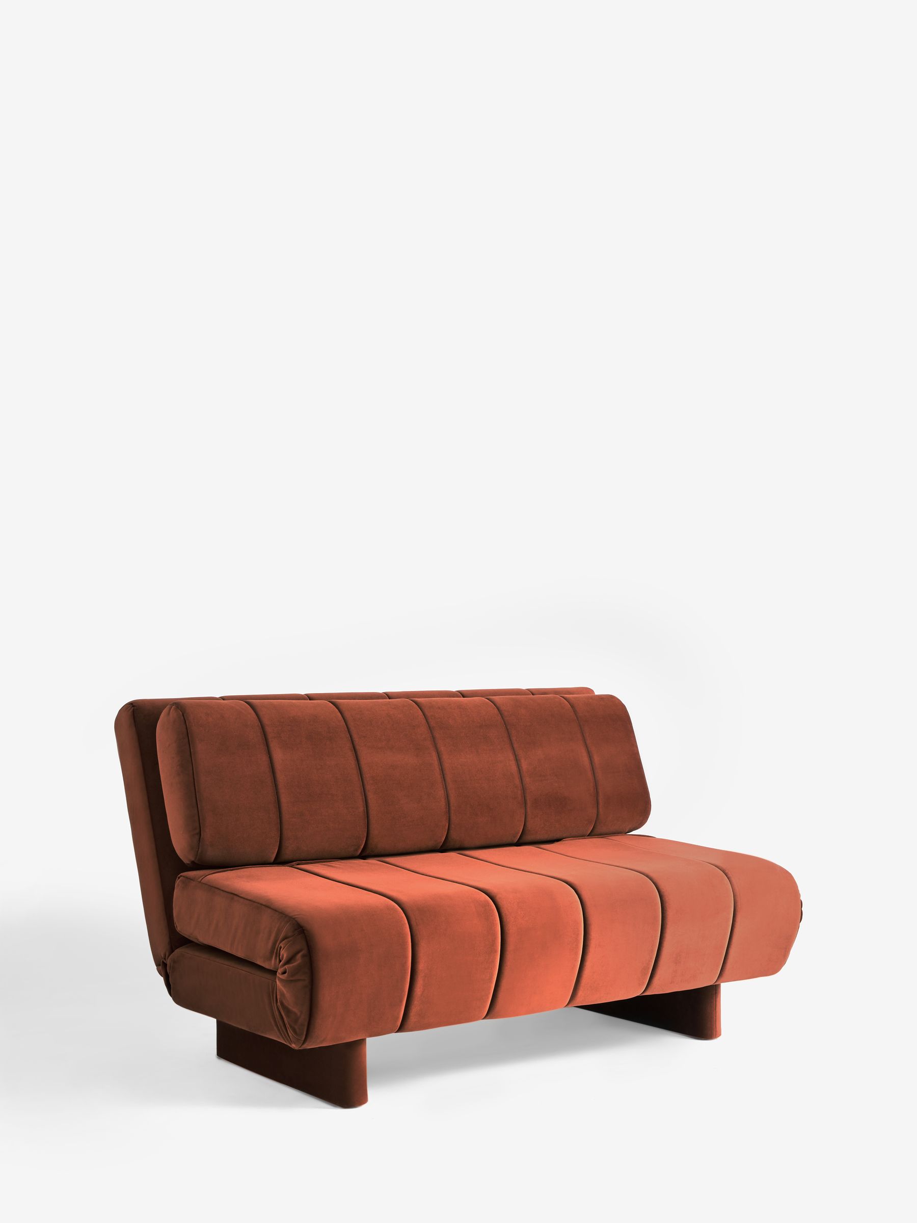 Buy Soft Velvet Rust Brown Daphne Double Sofa Bed from the Next UK ...