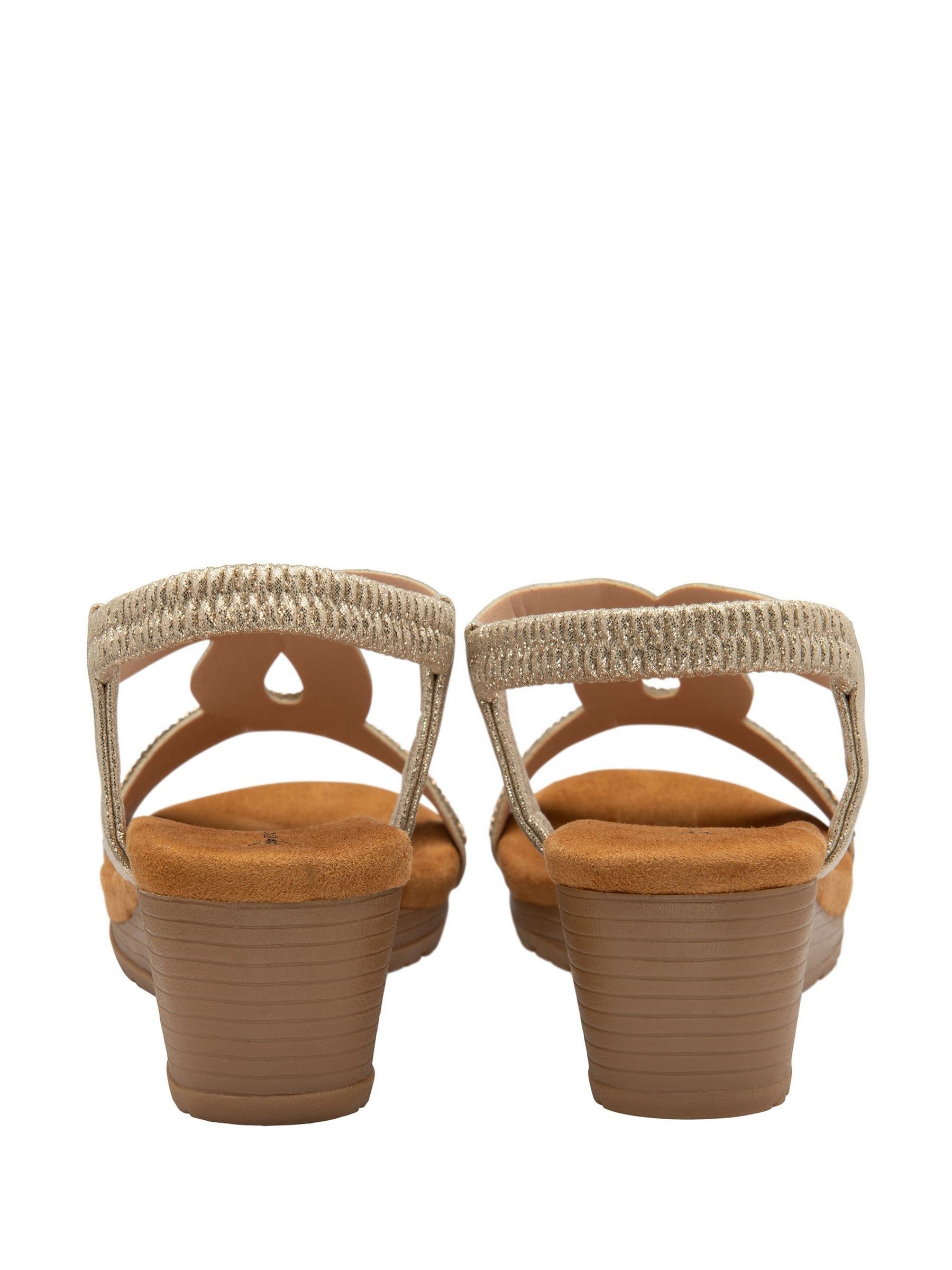 Buy Dunlop Gold Tear-Drop Wedge Elasticated Sandals from the Next UK ...