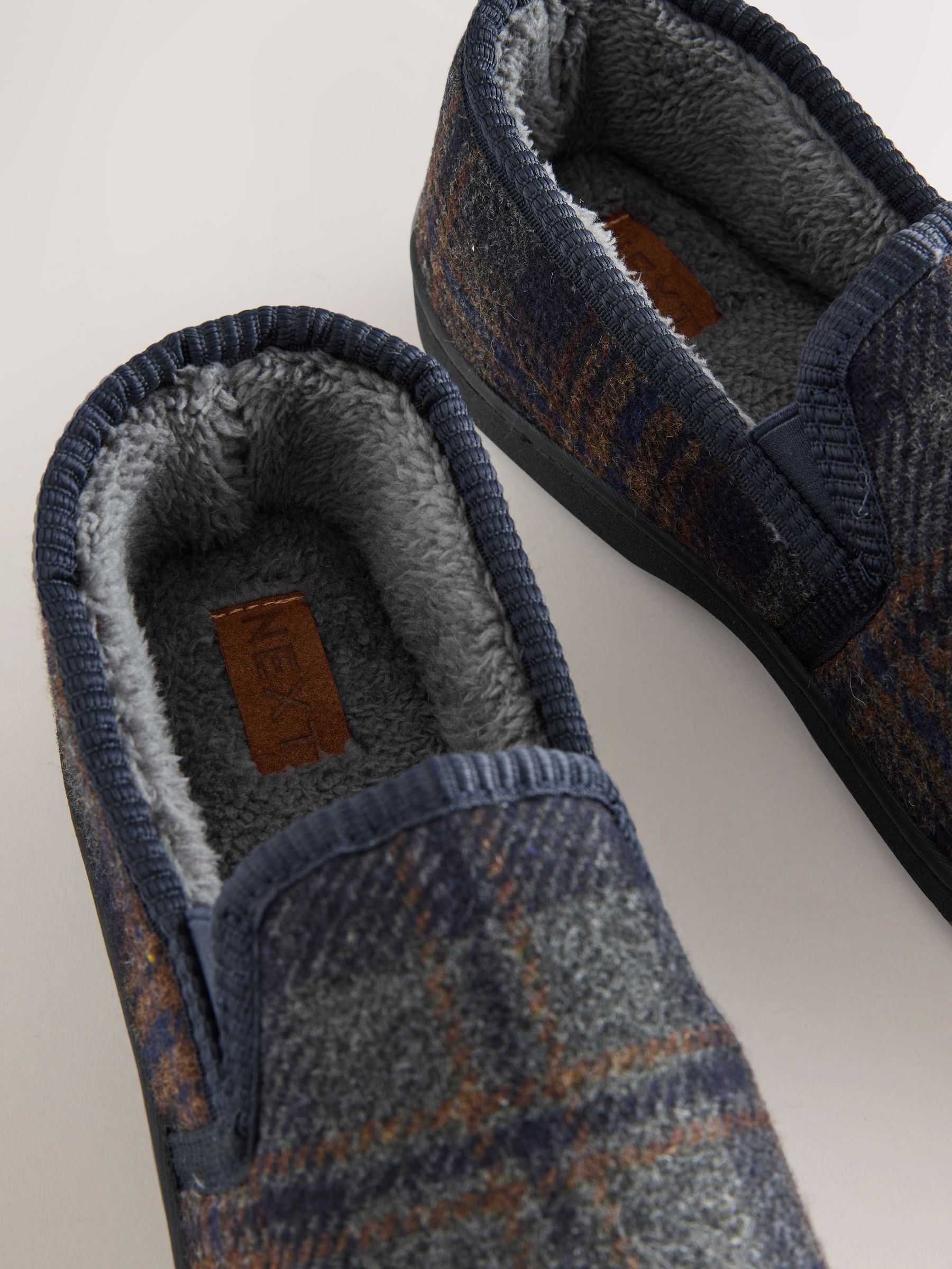 Buy Navy Closed Back Slippers from Next Ireland