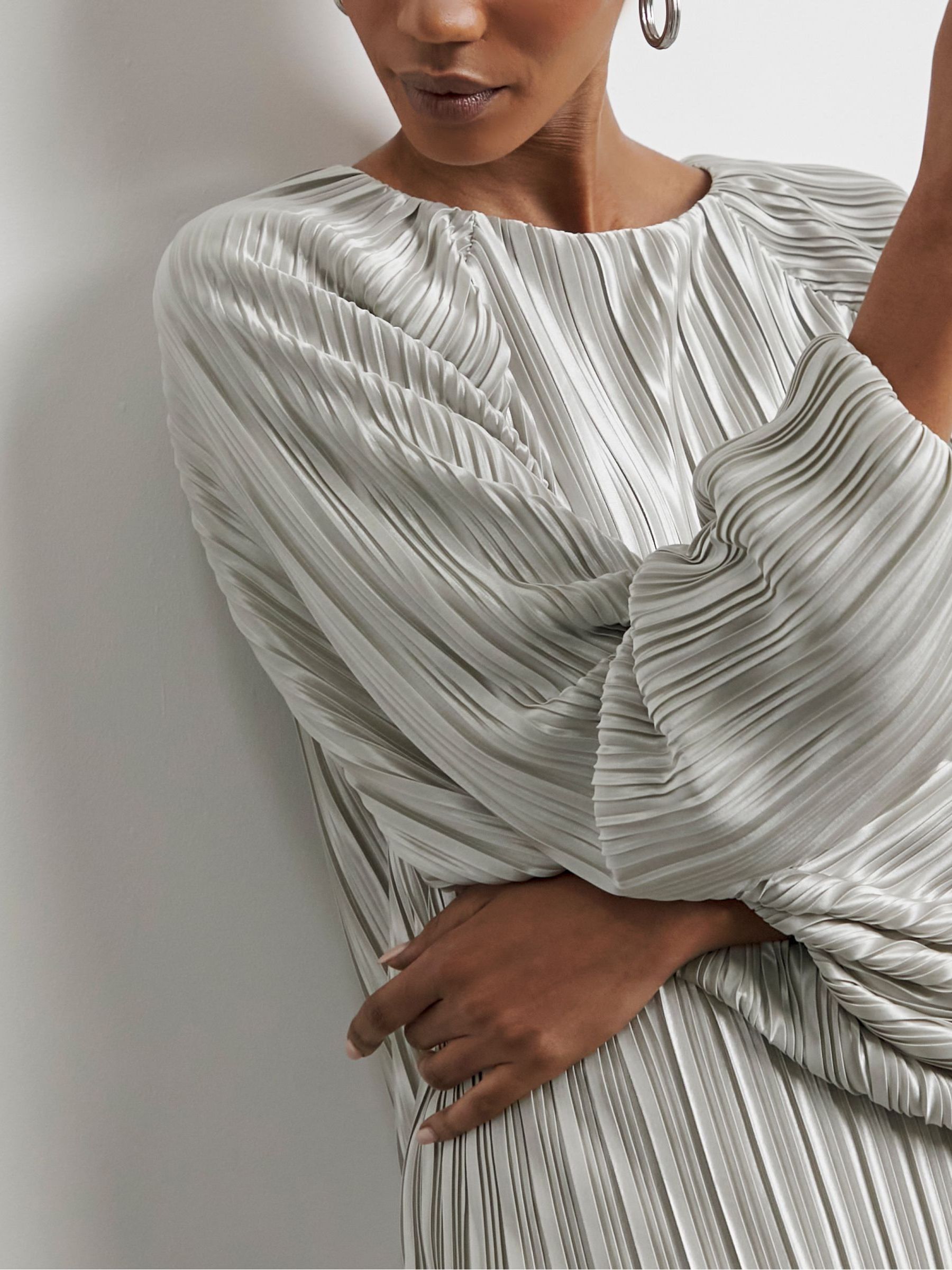Buy Joanna Hope Silver Plisse Balloon sleeve Blouse from the Next UK ...