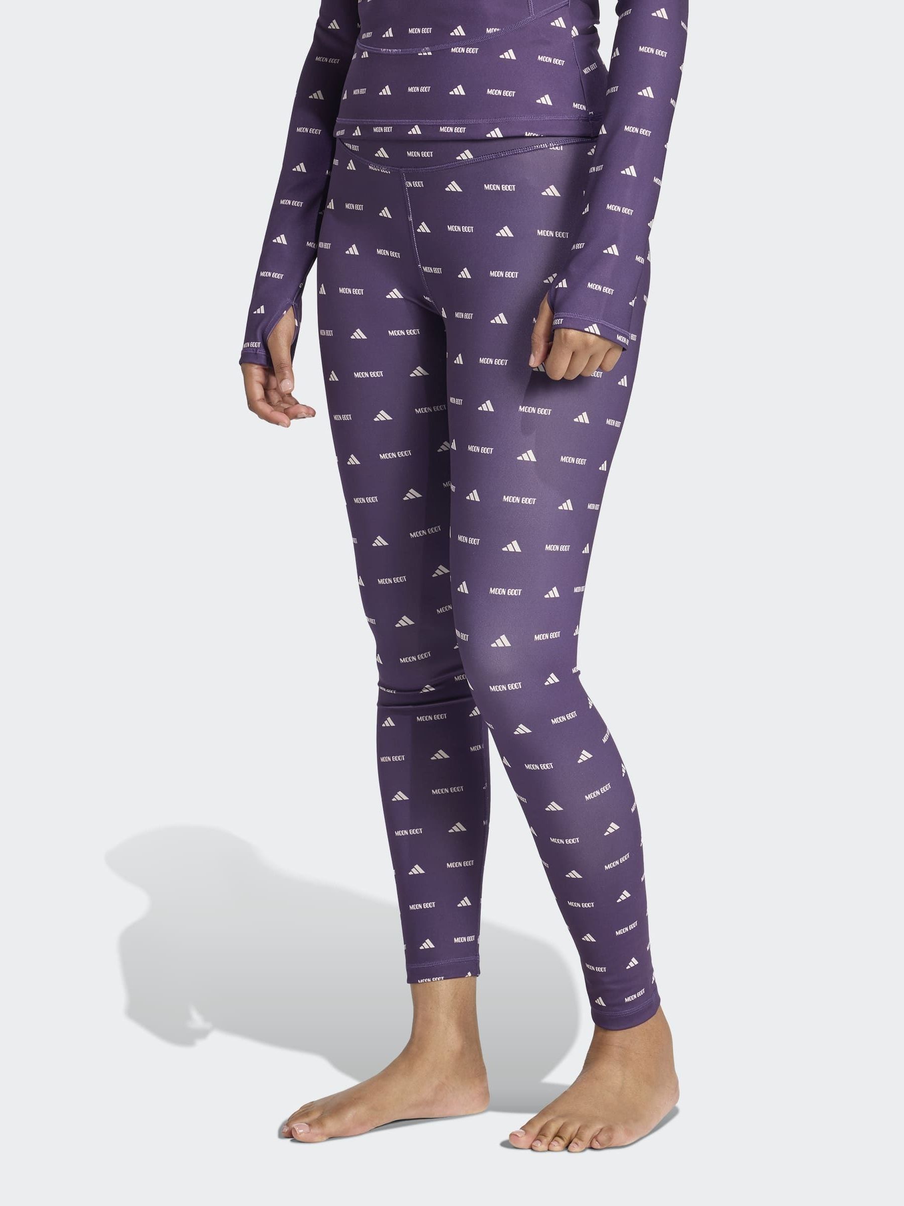 Buy Purple - adidas x Moonboot Logo Ski Base Layer Leggings from Next ...