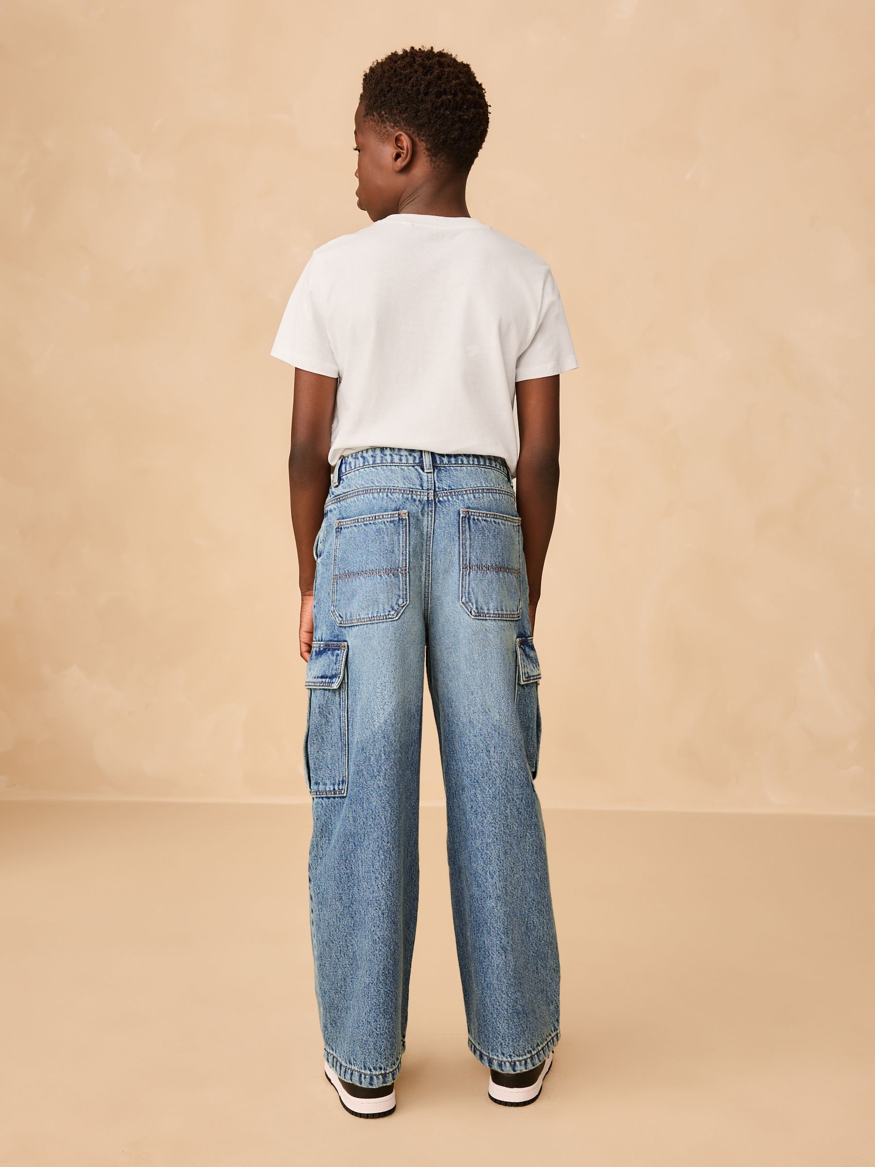Buy Denim Tint Superwide Denim Cargo Jeans (3-16yrs) from the Next UK ...