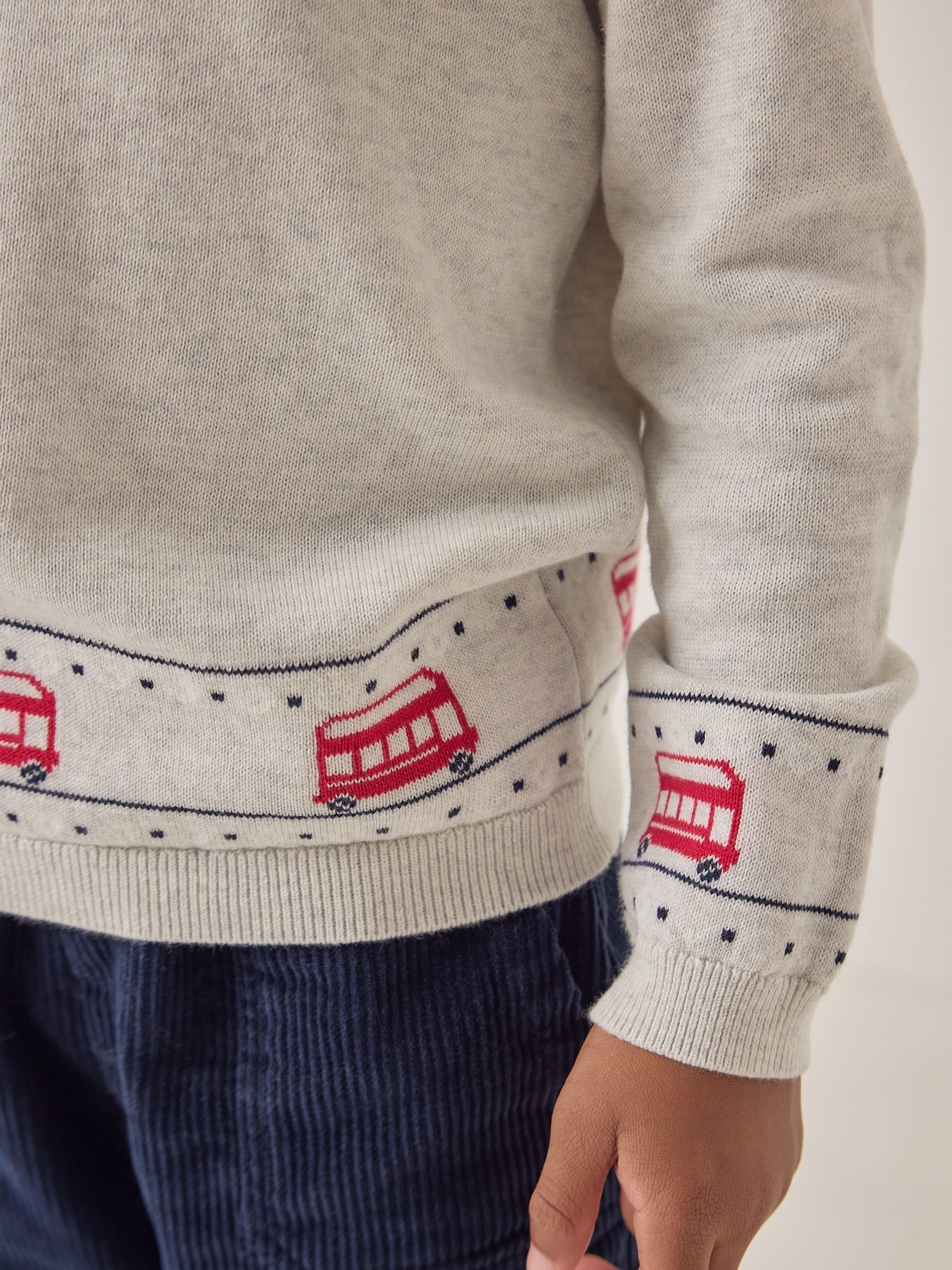 Buy The White Company Grey 100% Cotton London Bus Jumper from the Next ...