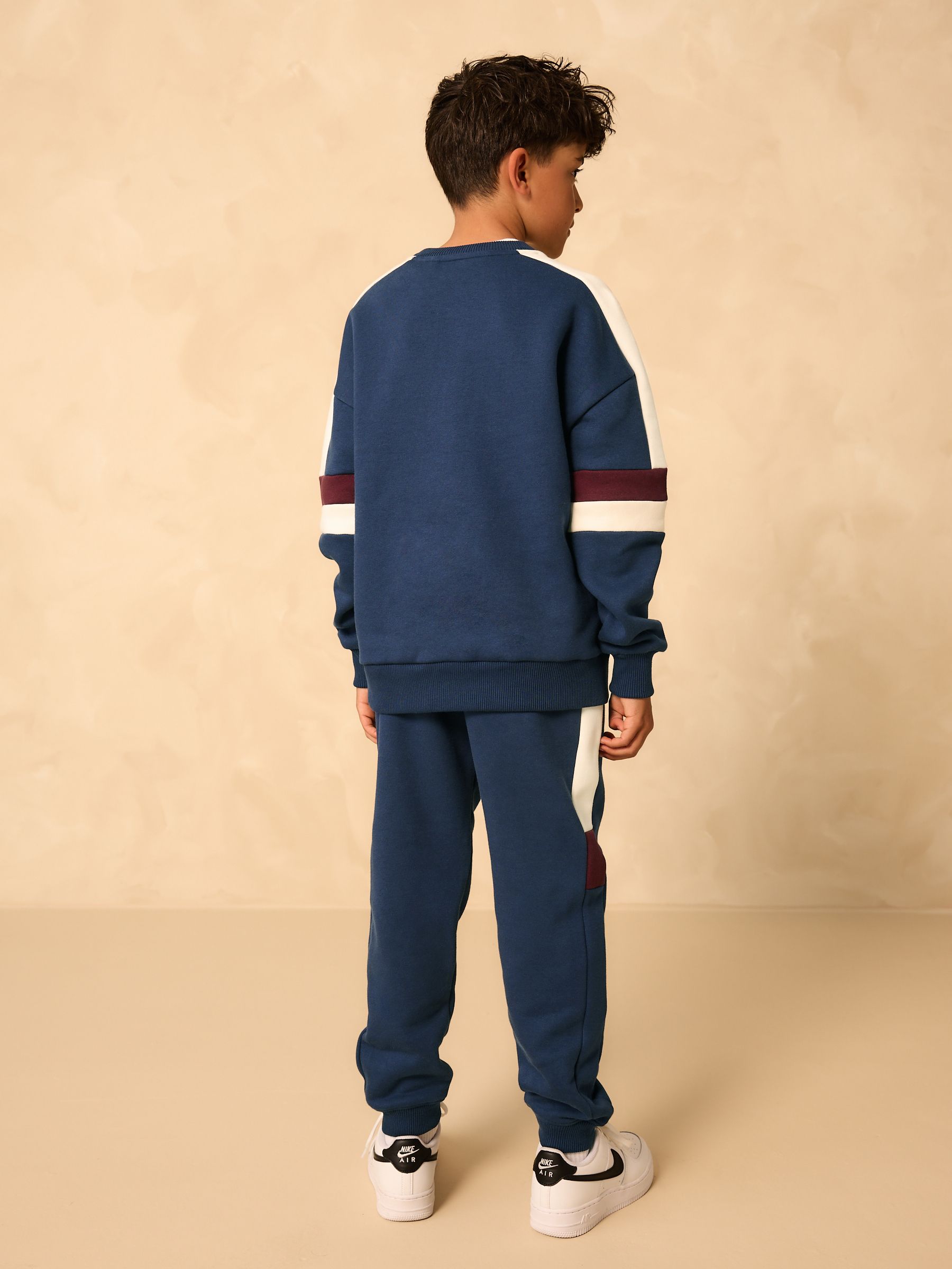 Buy Navy Colourblock Crew Set (3-16yrs) from Next Saudi Arabia