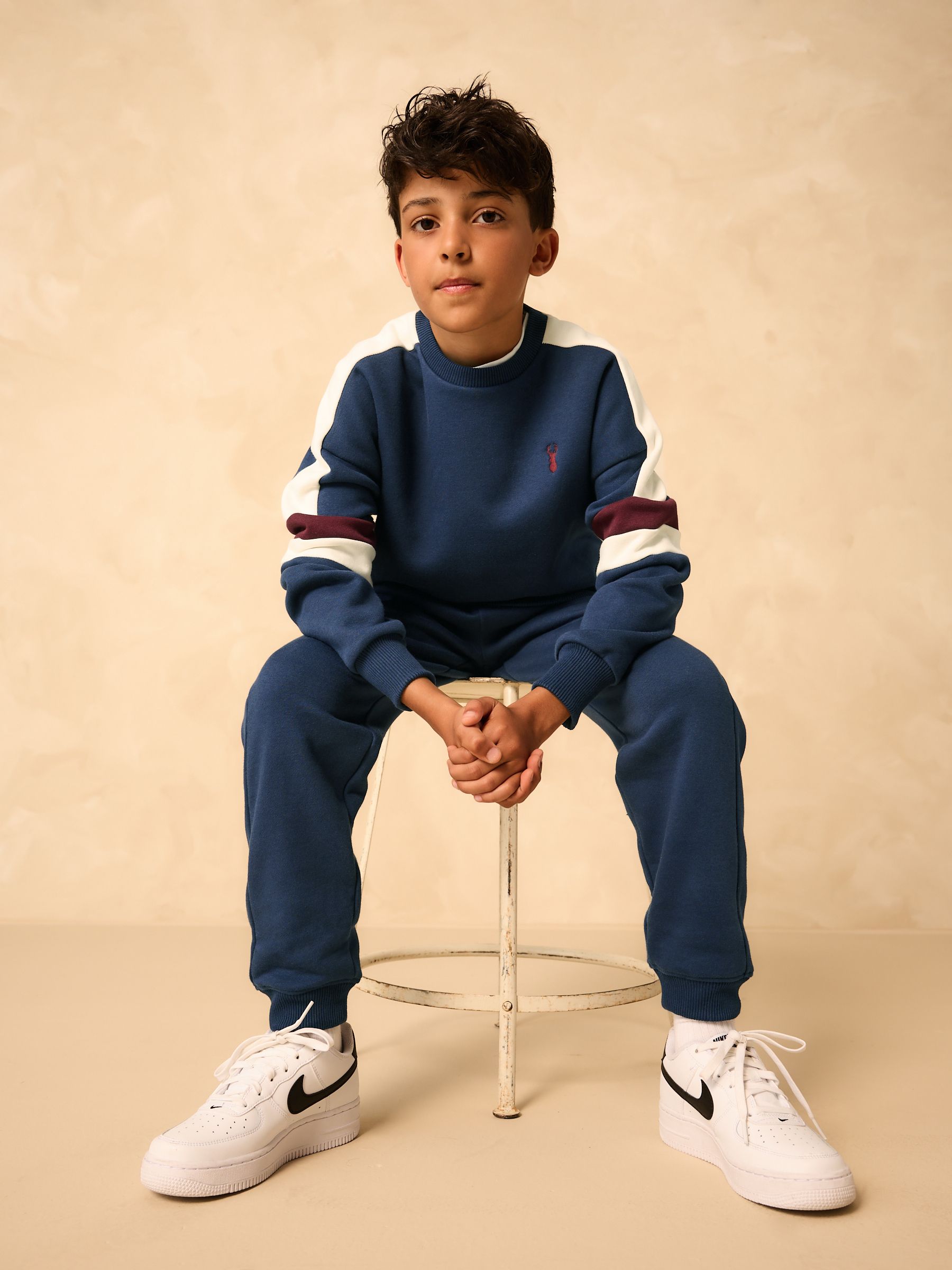 Buy Navy Colourblock Crew Set (3-16yrs) from Next Saudi Arabia