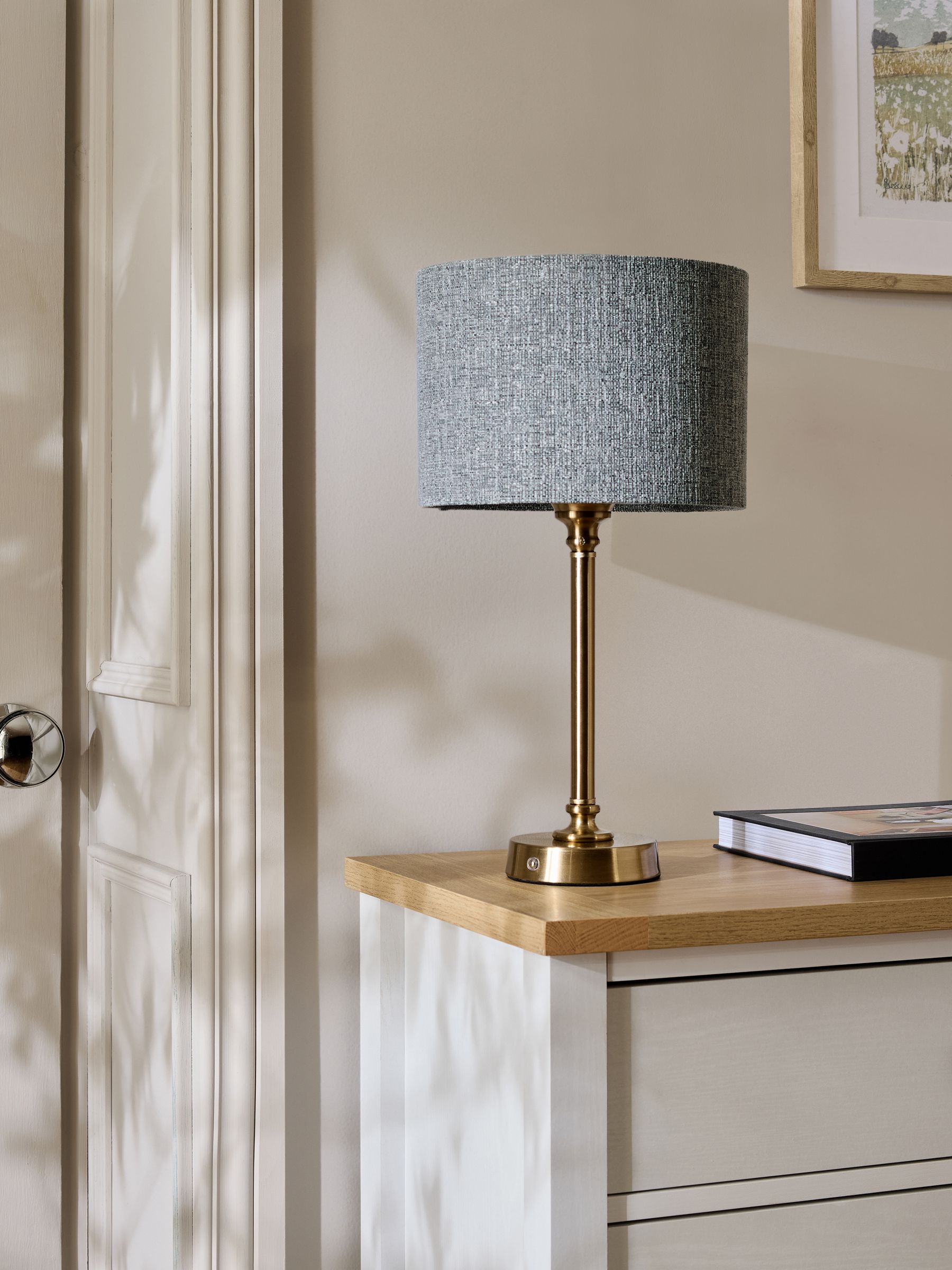 Buy Grey Tweedy Lamp Shade from Next Malta