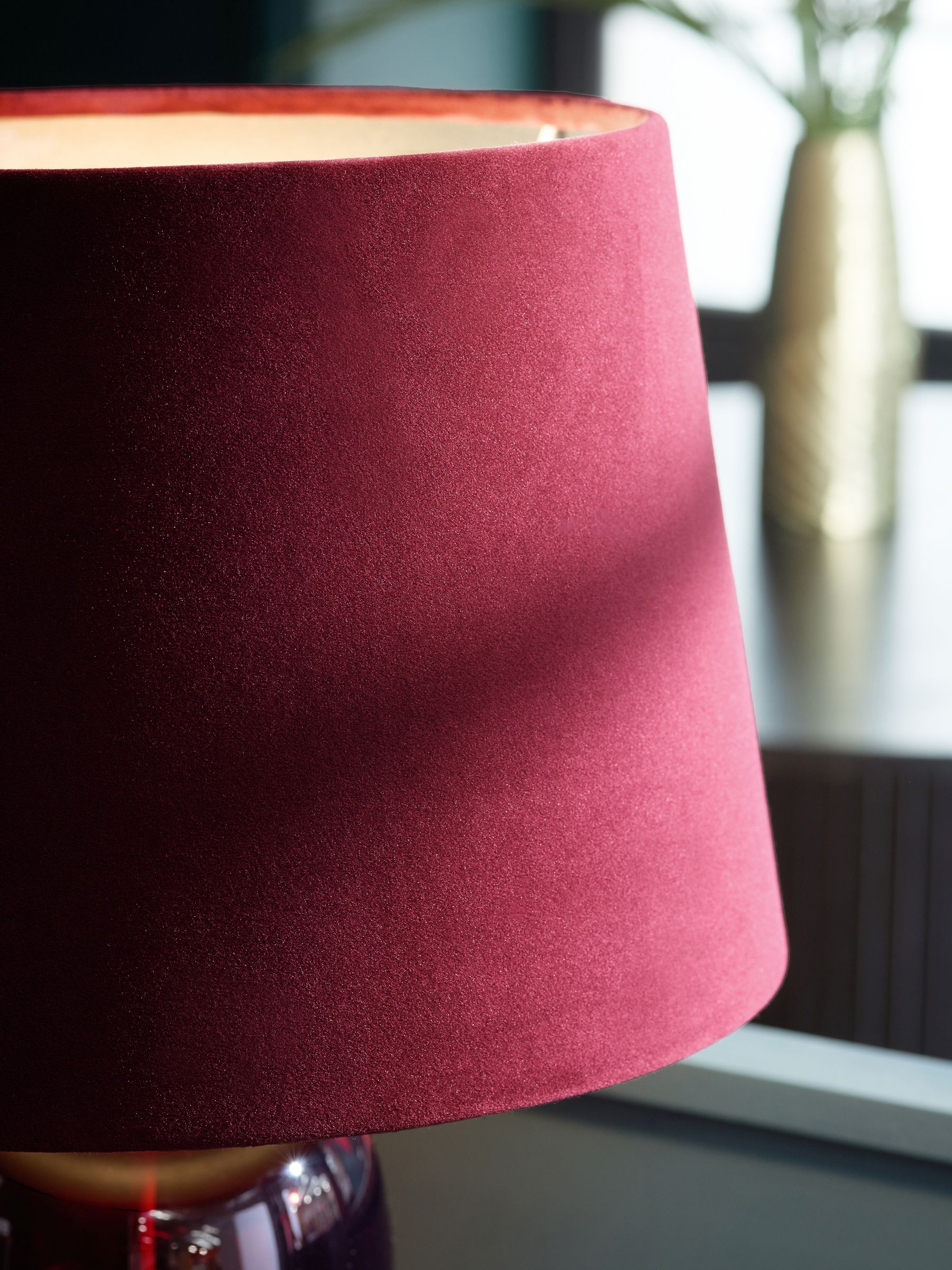 Buy Cranberry Red Velvet Lamp Shade from Next Cyprus