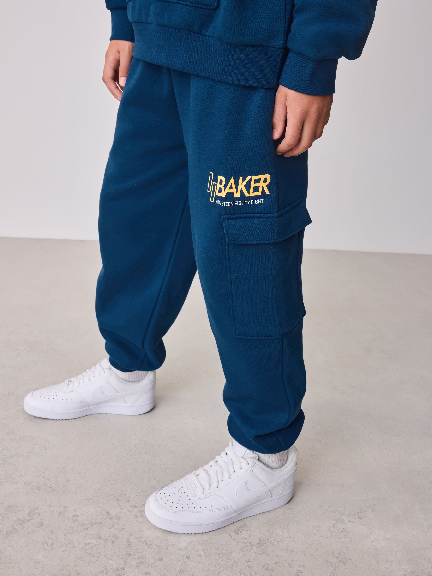Buy Baker by Ted Baker Oversized Blue Graphic Hoodie and Joggers Set ...