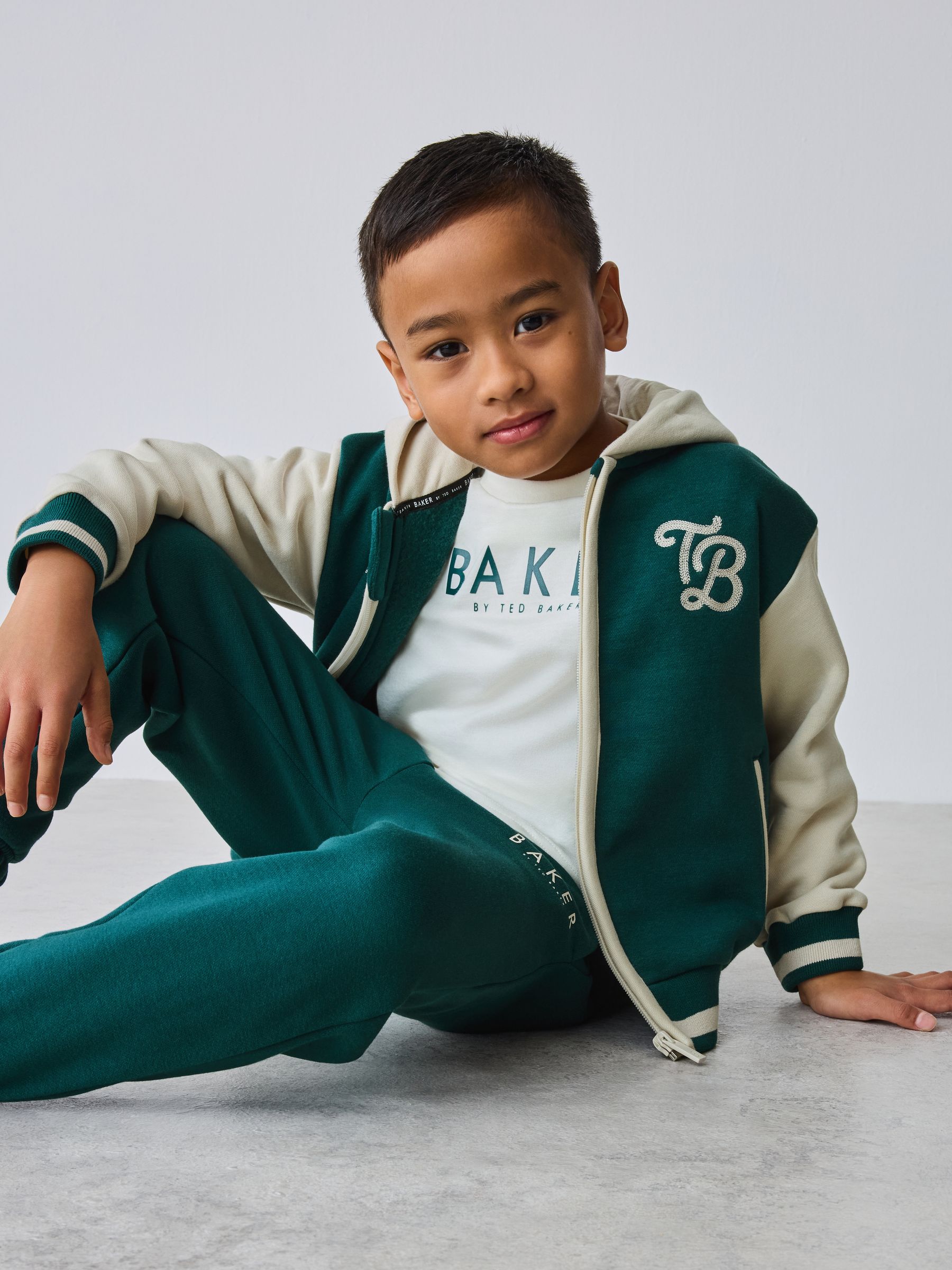 Buy Baker by Ted Baker Varsity 3 Piece Hoodie T-Shirt and Joggers Set ...