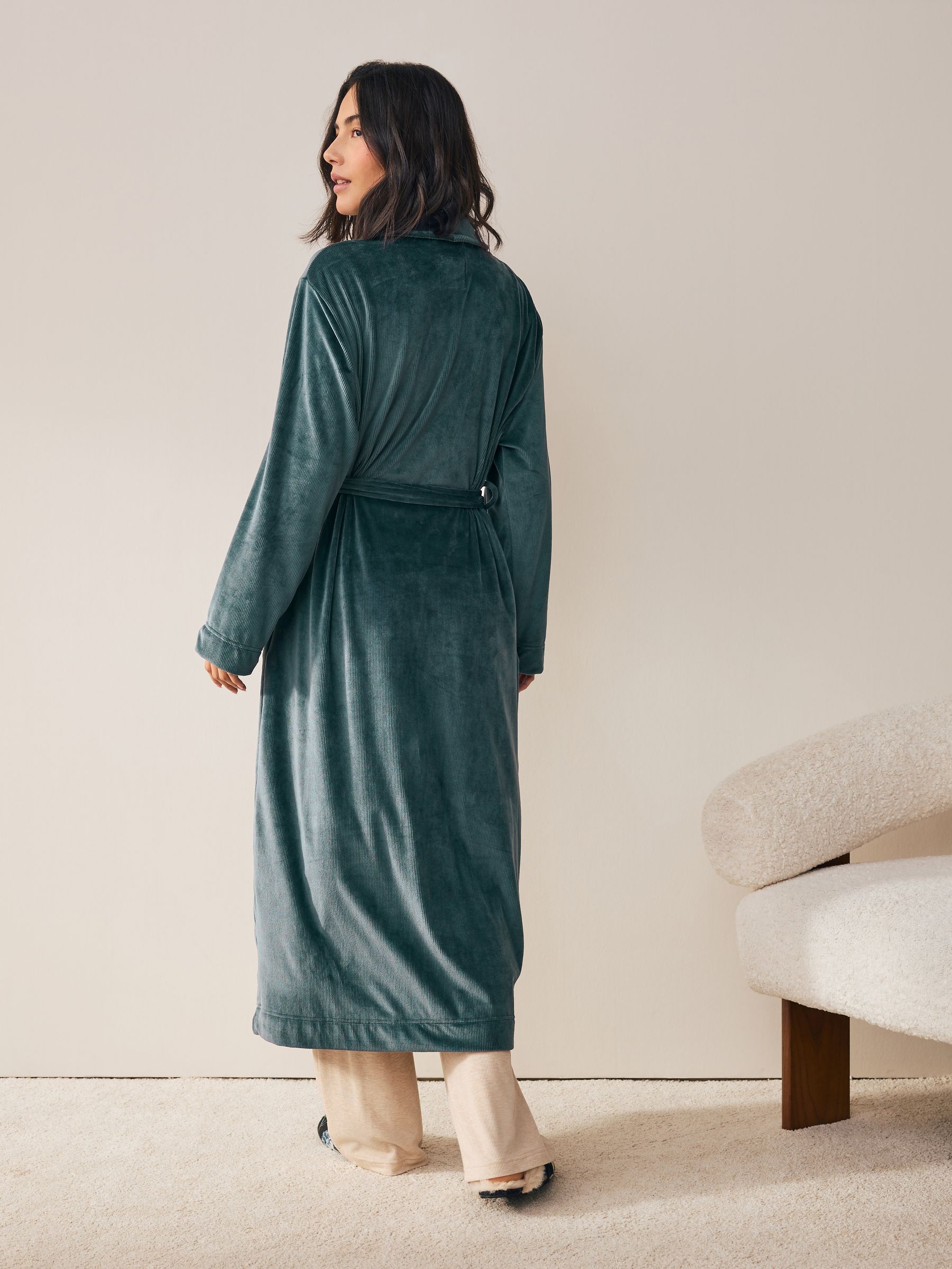 Buy Blue Studio Cosy Ribbed Dressing Gown from Next Israel