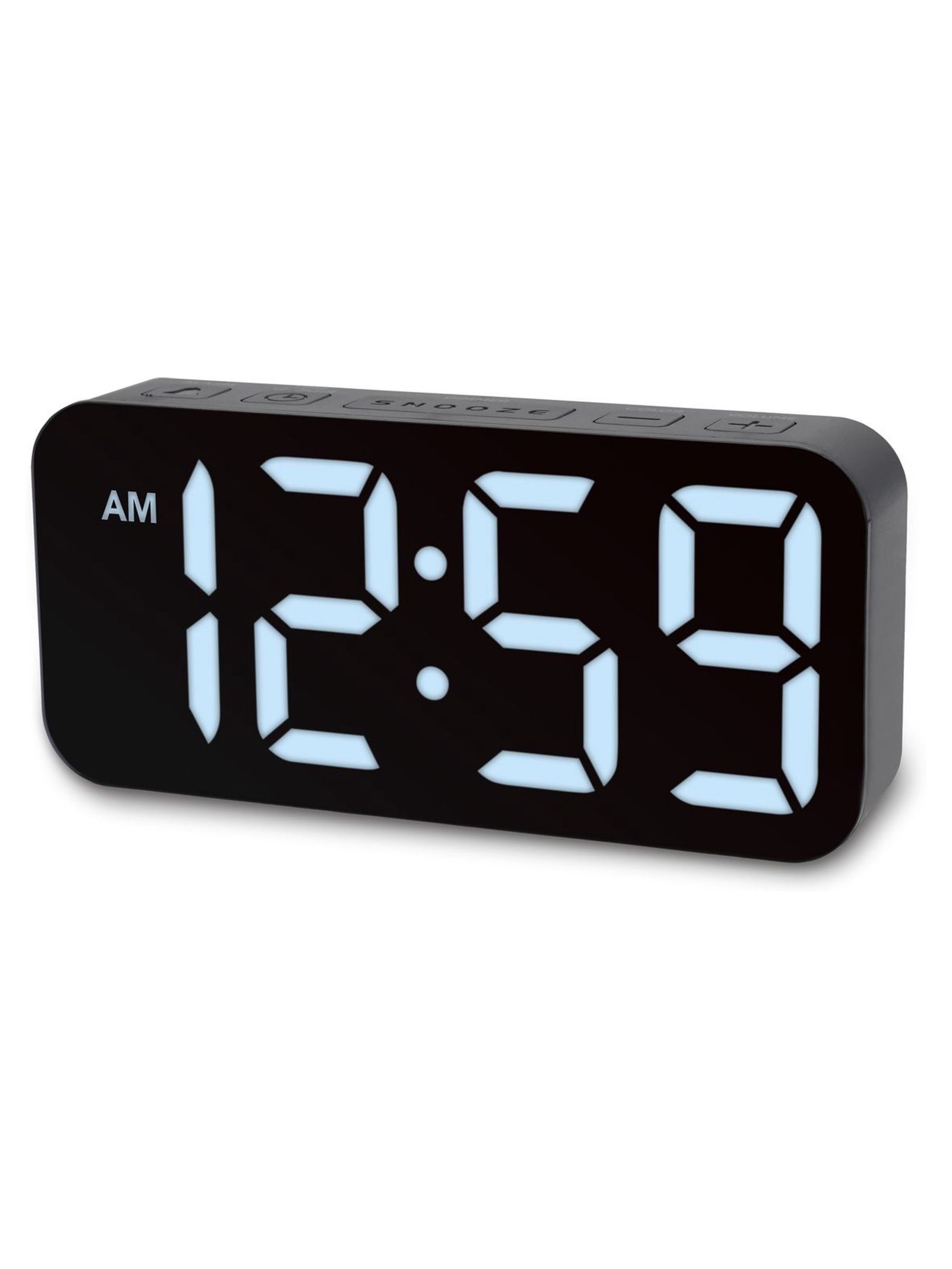 Buy Acctim Clocks Black Ramone LED Colour Change Alarm Clock from the ...