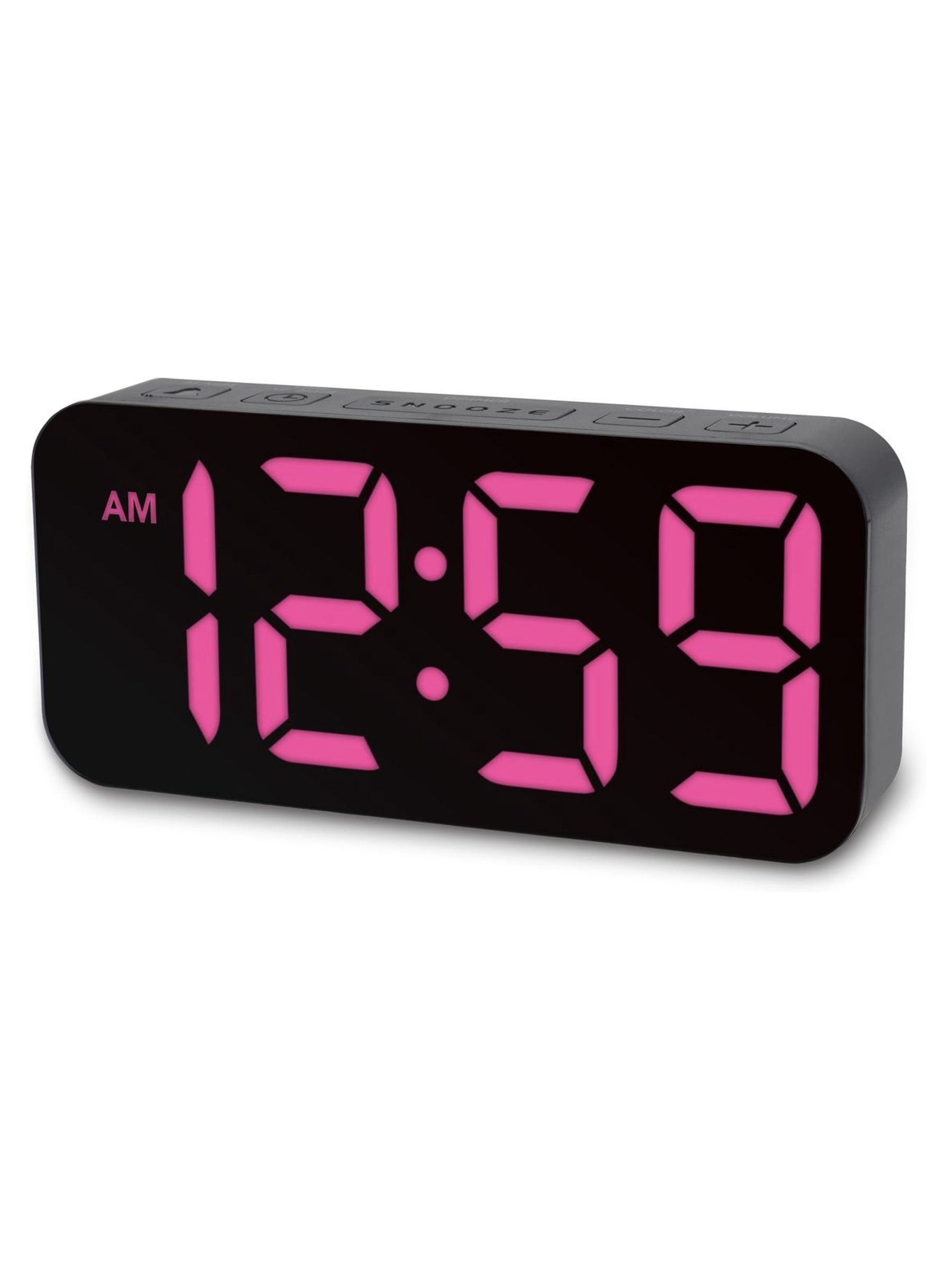 Buy Acctim Clocks Black Ramone LED Colour Change Alarm Clock from the ...