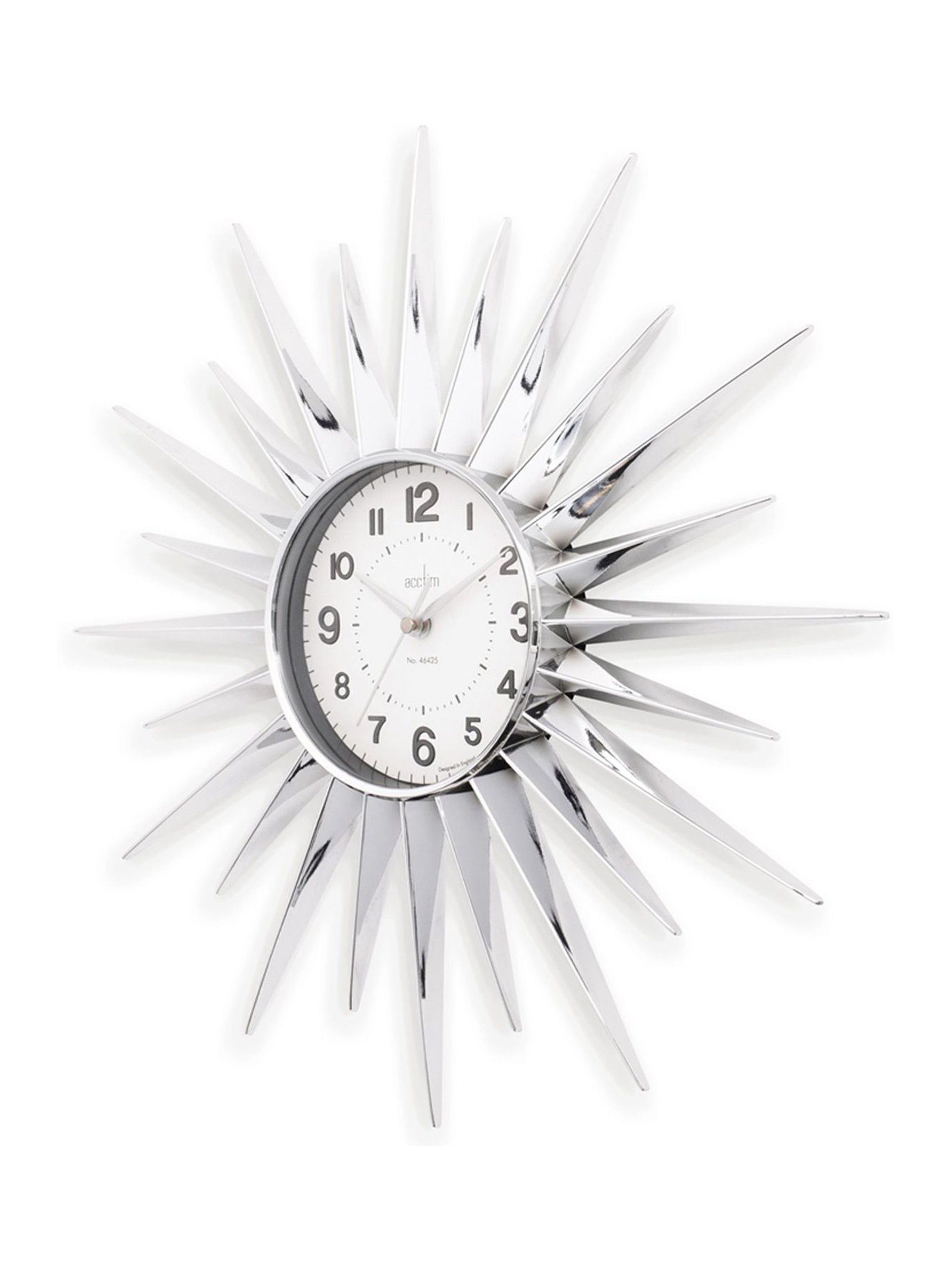 Buy Acctim Clocks Silver Stella Starburst Wall Clock from the Next UK ...