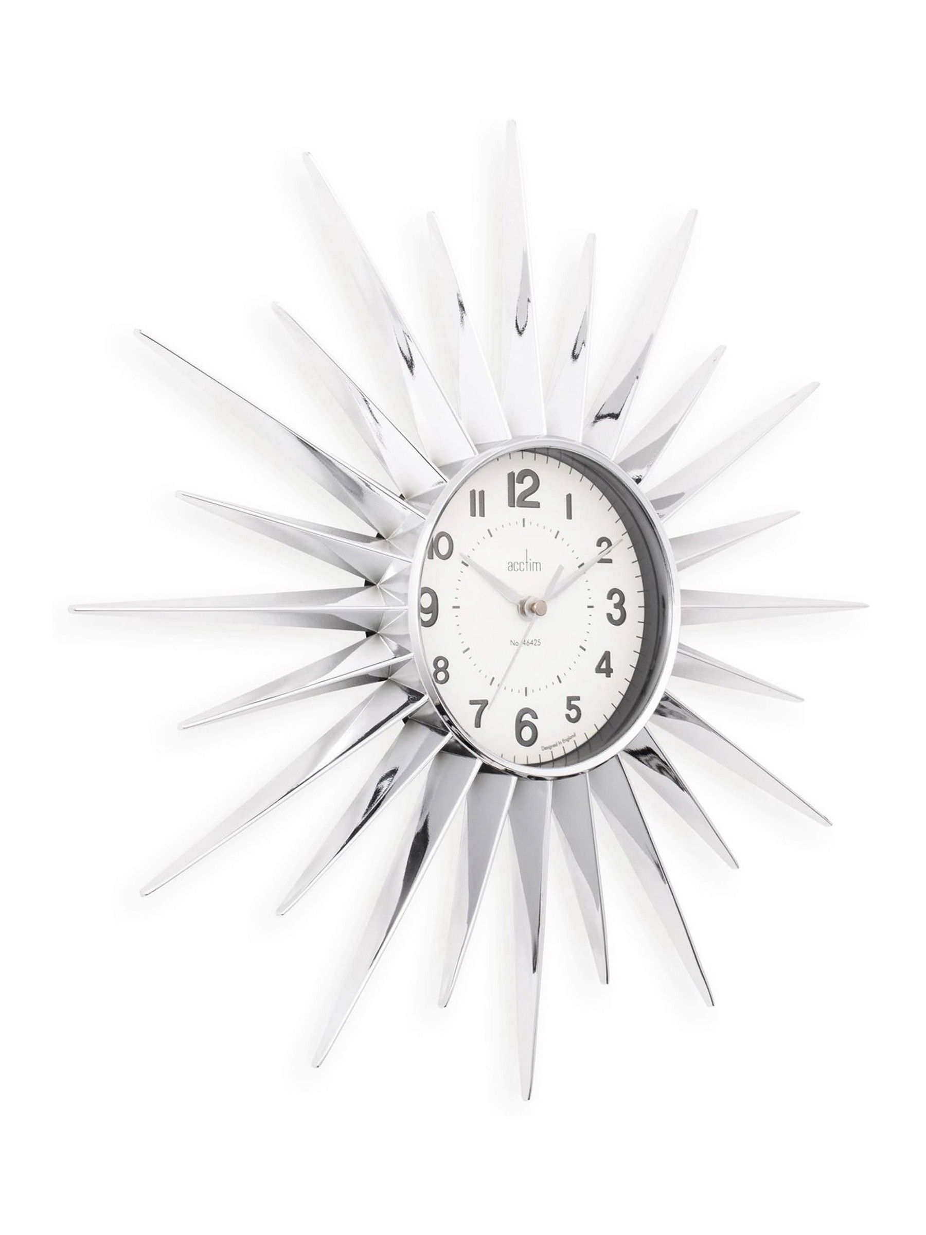 Buy Acctim Clocks Silver Stella Starburst Wall Clock from the Next UK ...