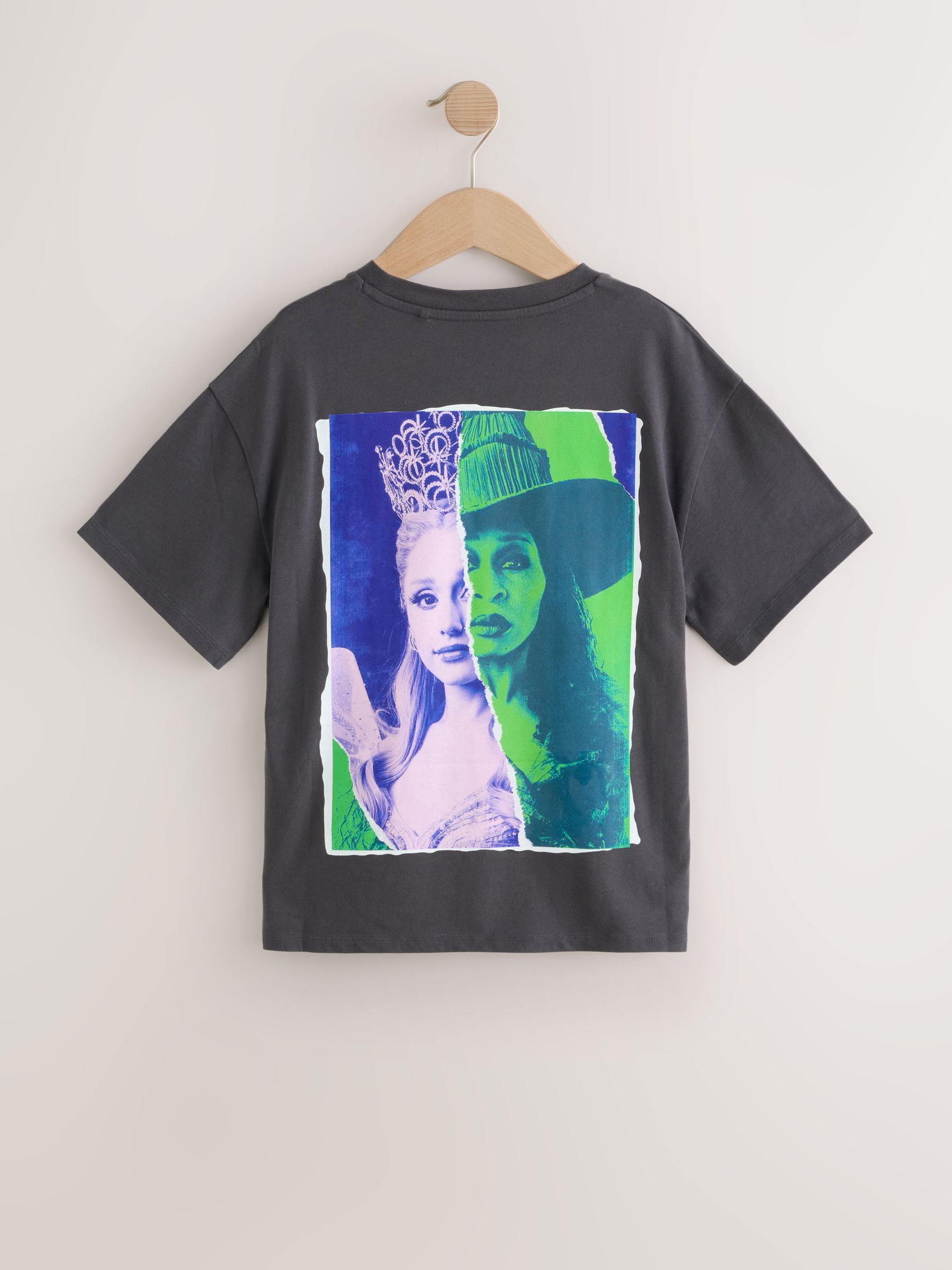 Buy Charcoal Grey Wicked Oversized Graphic Print T-Shirt (3-16yrs) from ...