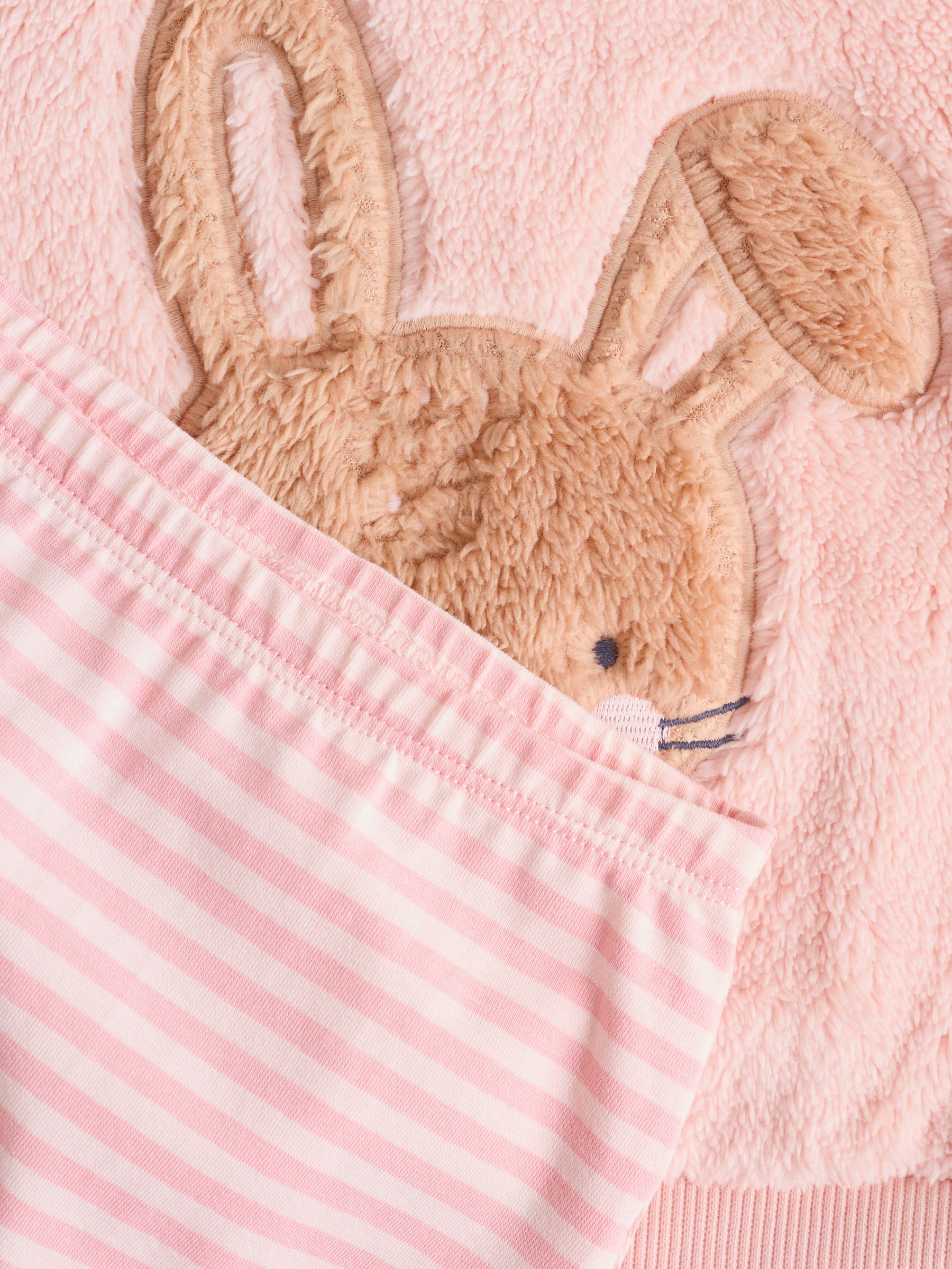 Buy Pink Bunny Baby Fleece Tops and Leggings Set 2 Piece (0mths-2yrs ...