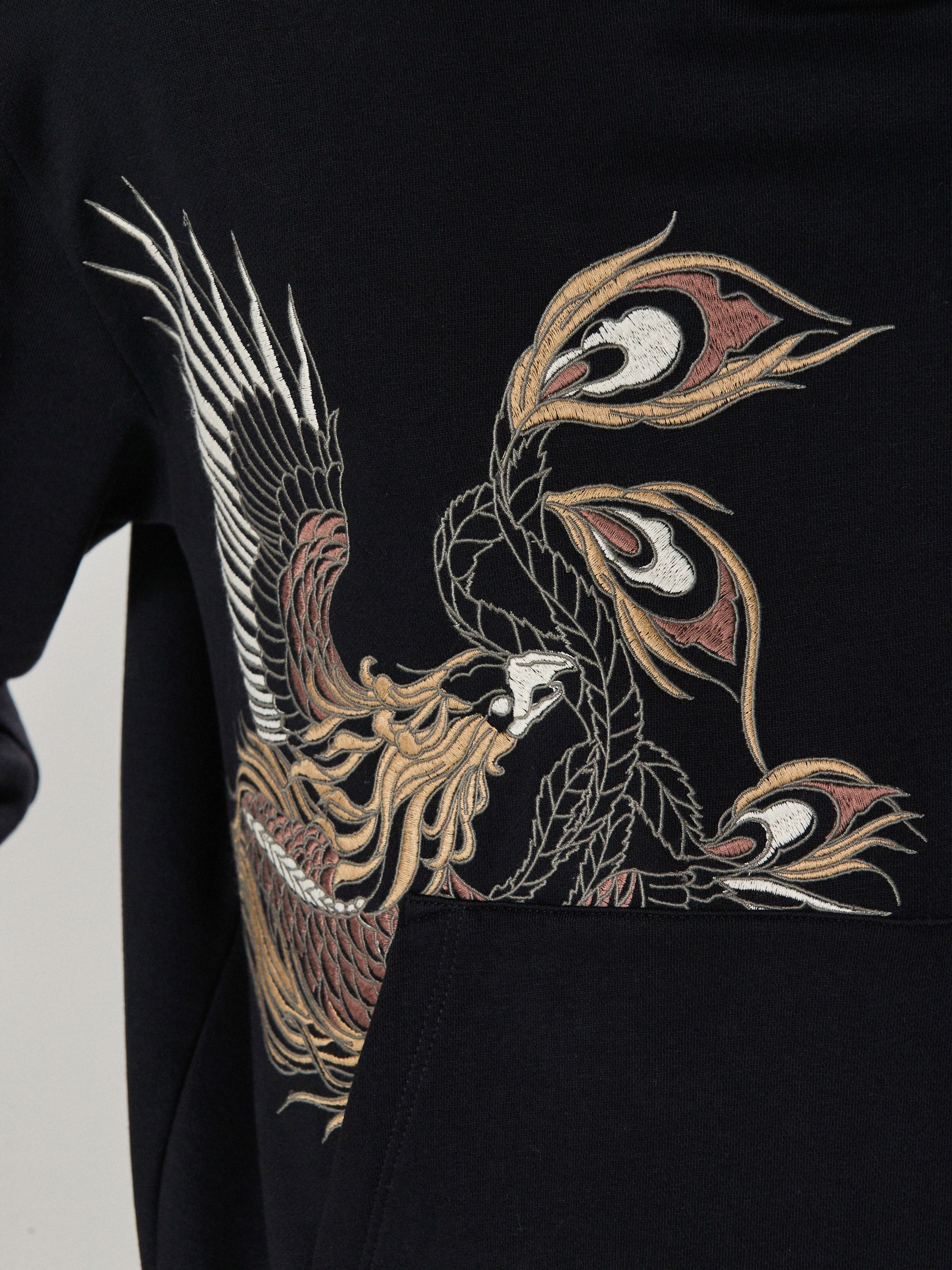 Buy Black Emboidered Graphic Print Hoodie from the Next UK online shop