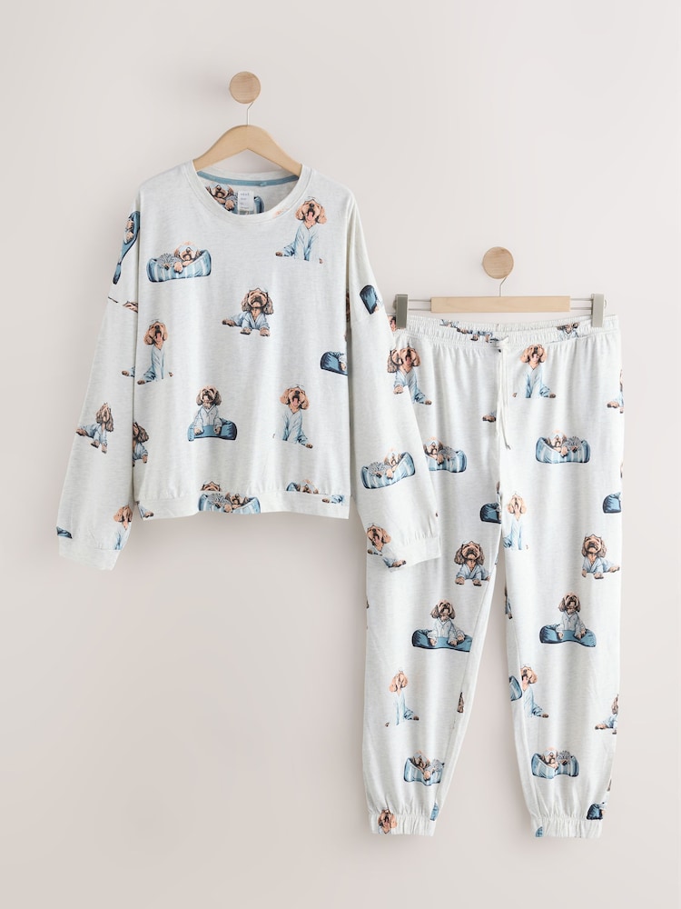 Buy Grey Charlie the Cockapoo - Long Sleeve Pyjamas from Next Poland