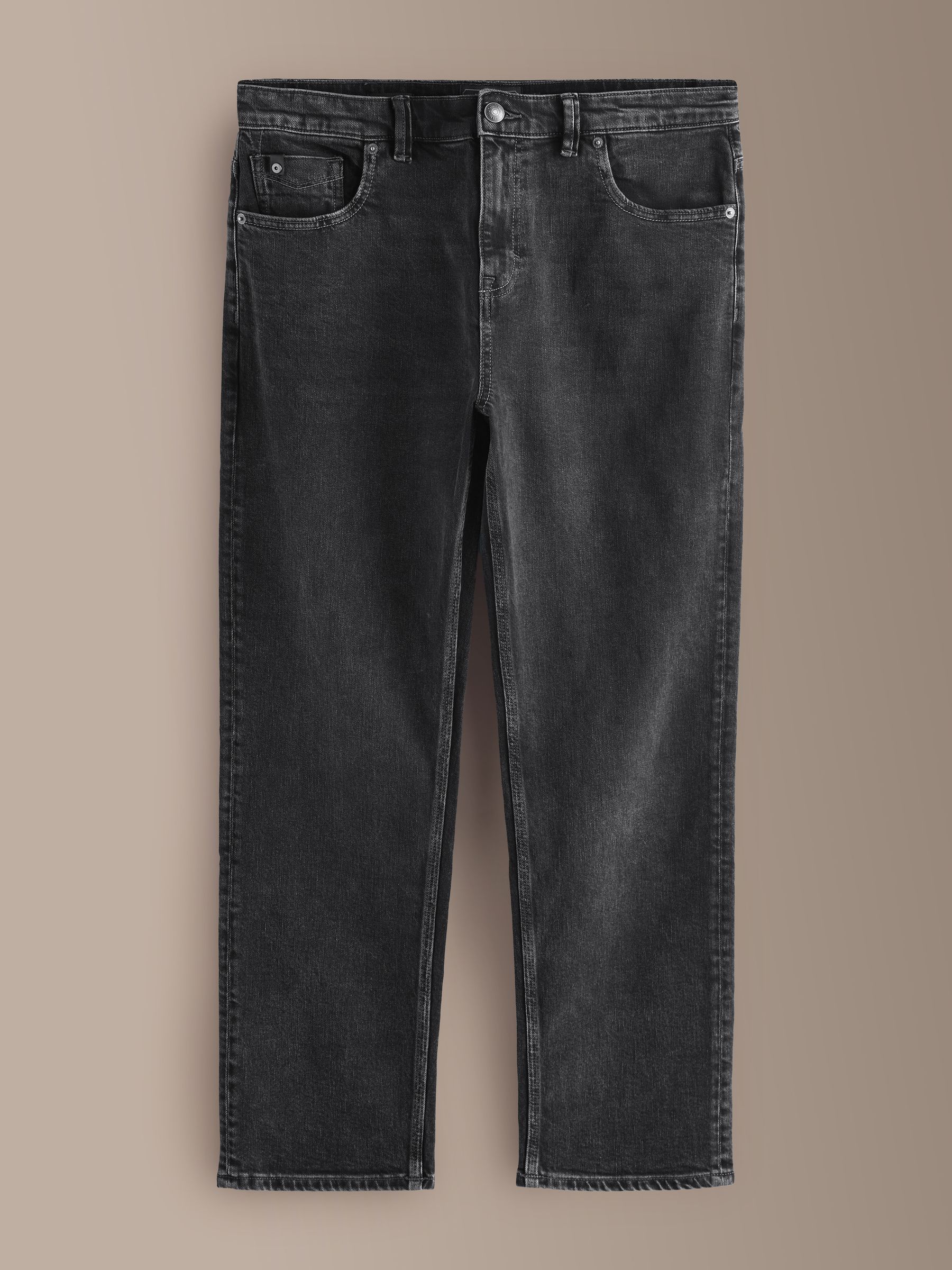 Buy Black Straight Fit Signature Soft Touch Denim Jeans from the Next ...