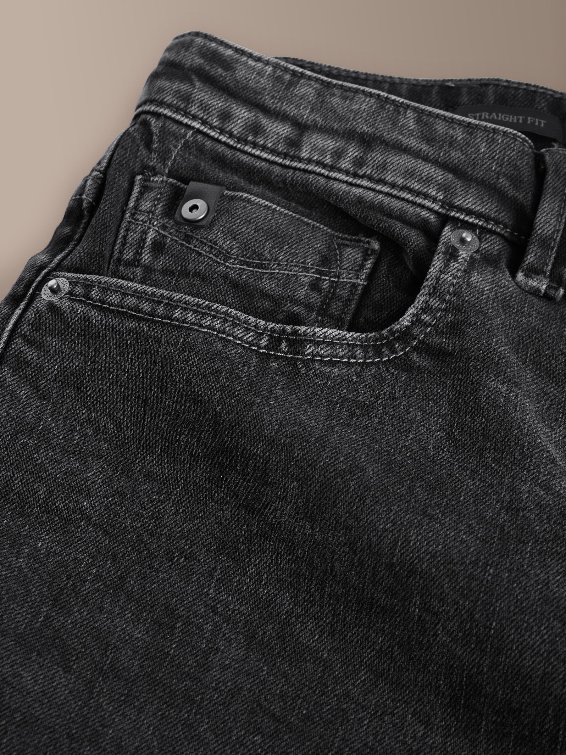 Buy Black Straight Fit Signature Soft Touch Denim Jeans from the Next ...