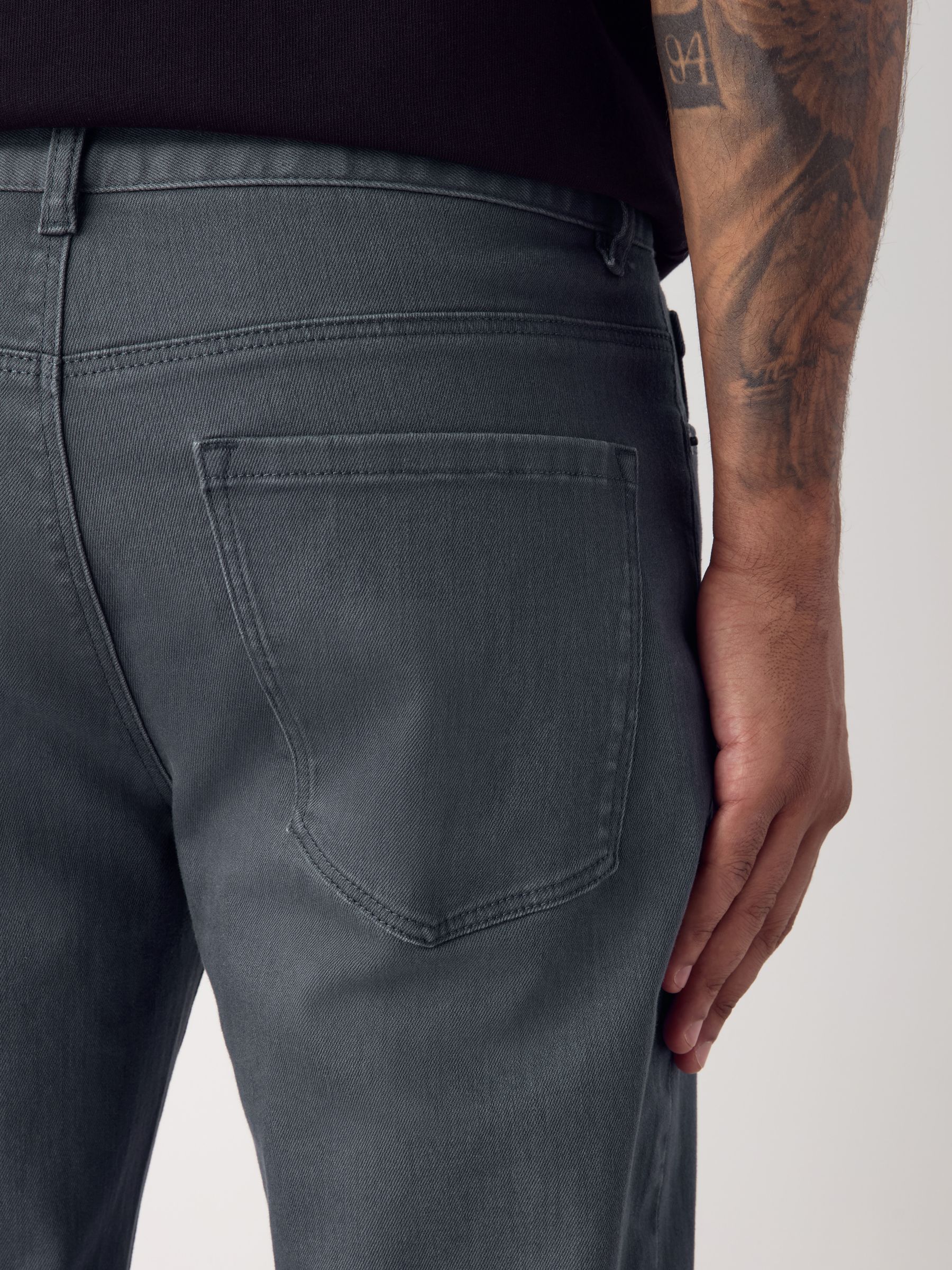 Buy Blue Grey Mid Slim Fit Straight Fit Classic Stretch Jeans from the ...