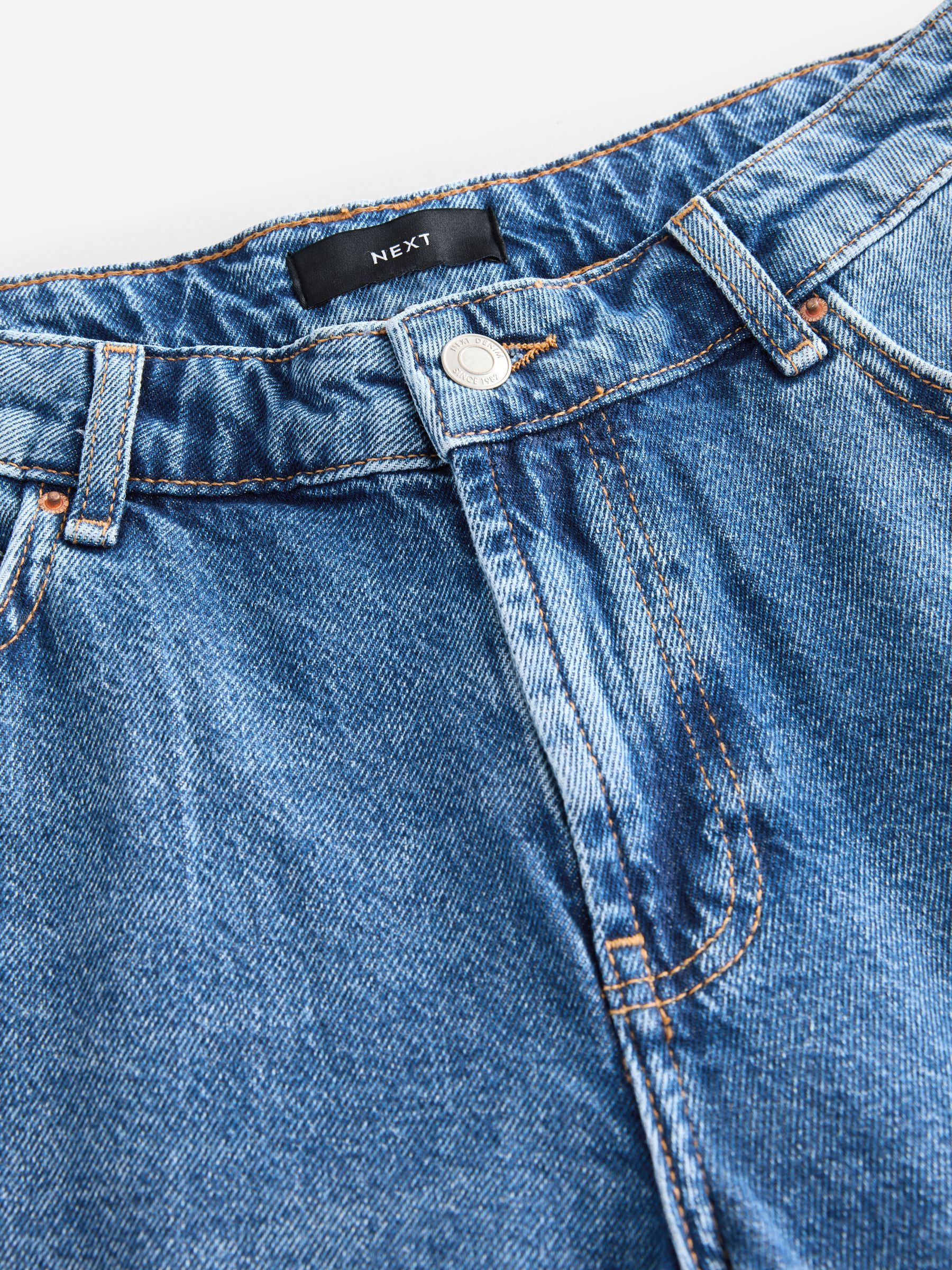 Buy Dark Blue Longline Jort Denim Shorts from the Next UK online shop