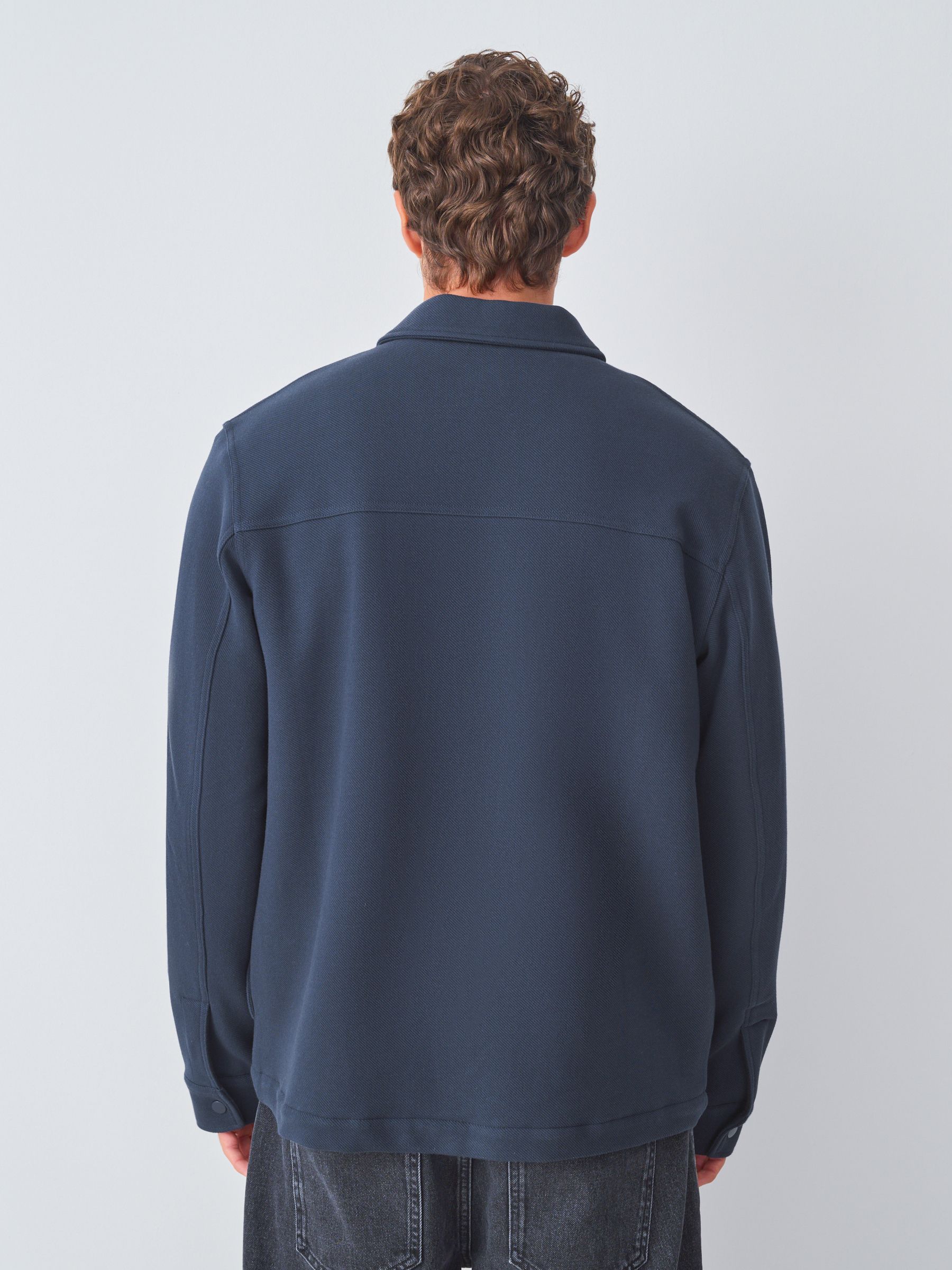Buy Navy Blue Borg Fleece Lined Shacket from the Next UK online shop