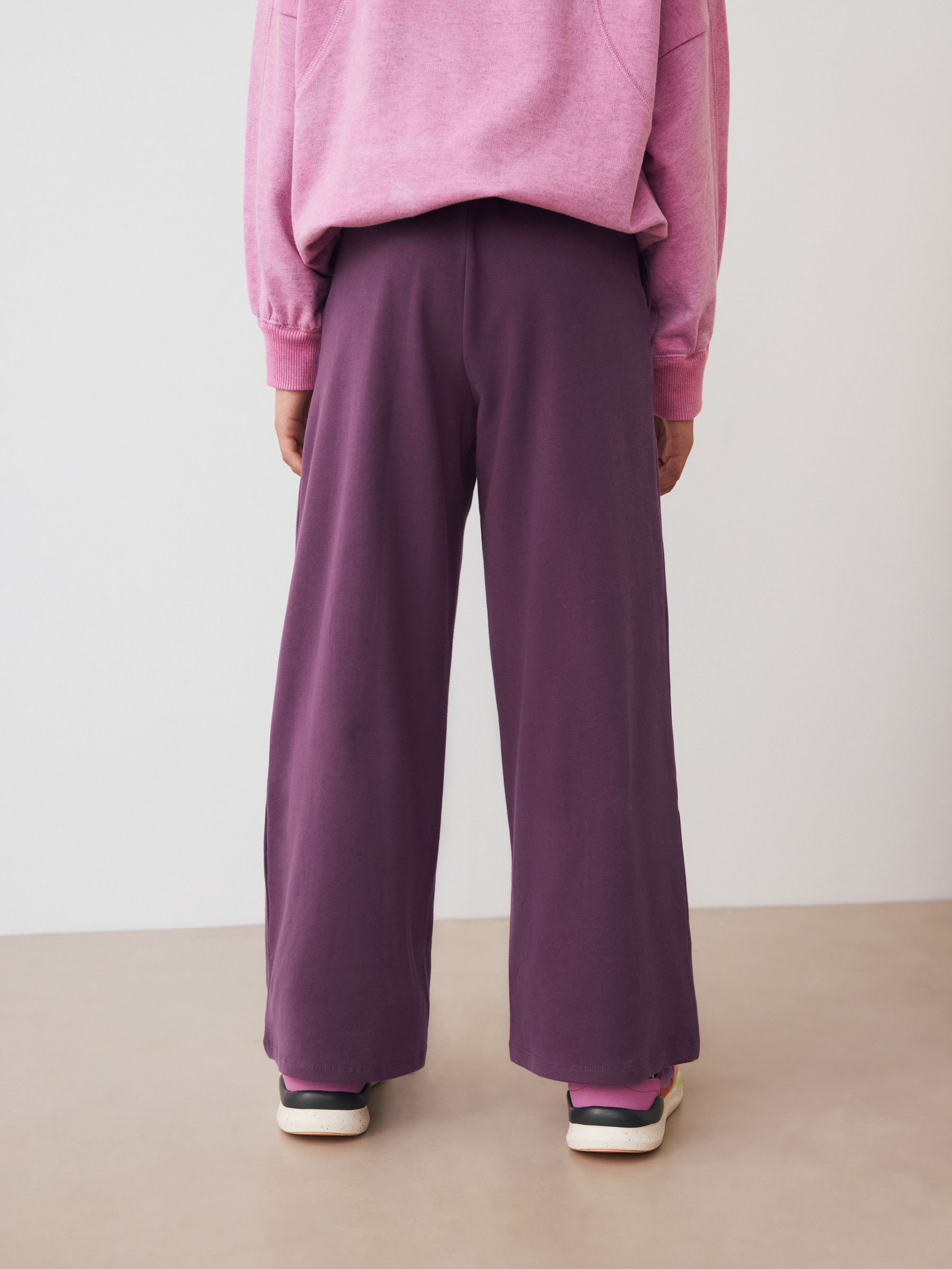 Buy Berry Purple 1 Pack Wide Leg Jersey Trousers (3-16yrs) from the ...