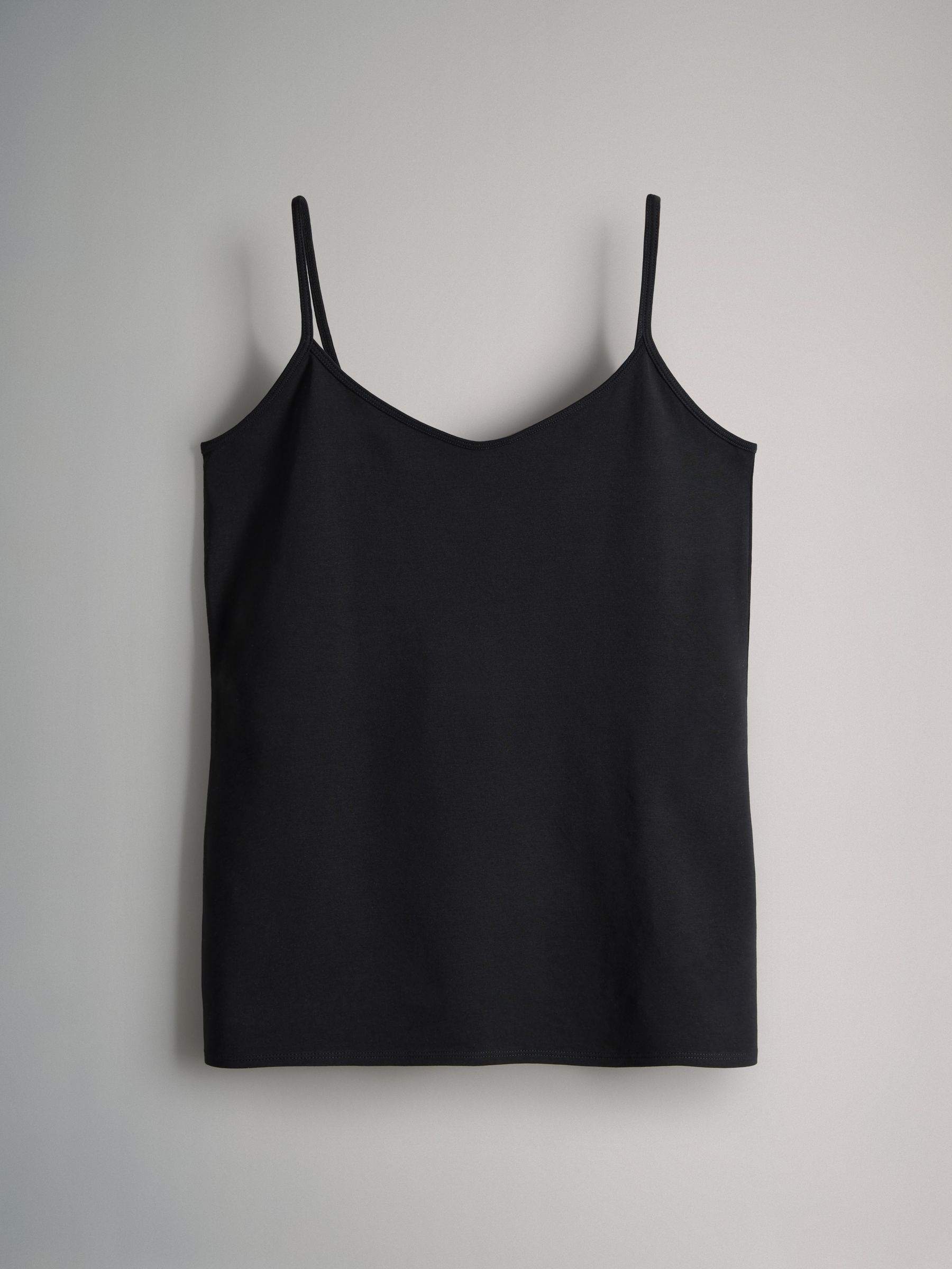 Buy The Set 5 Pack Thin Strap Vest Tops Black/Grey/Stripe/Light Grey ...