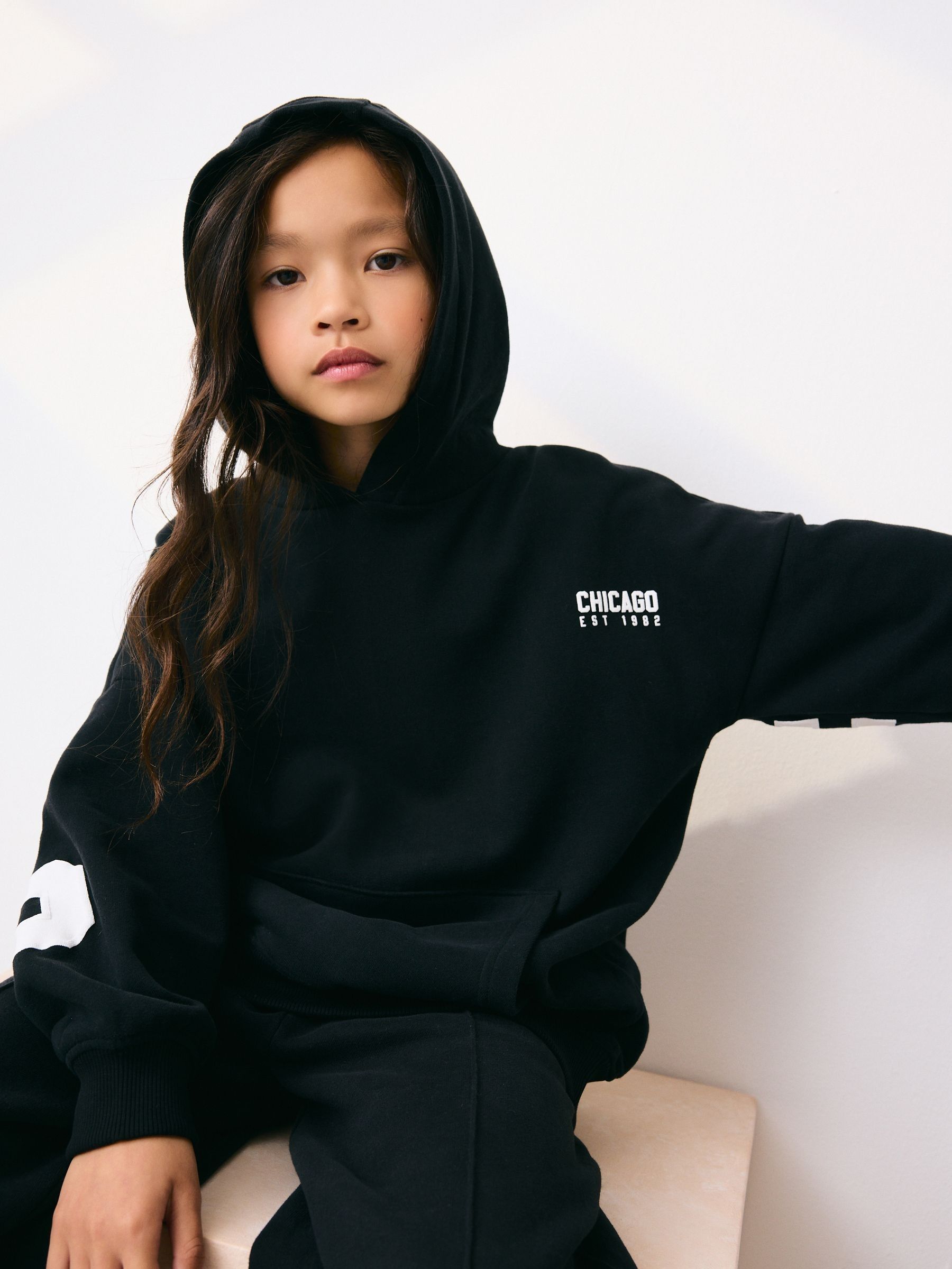 Buy Black Slogan Hoodie (3-16yrs) from the Next UK online shop