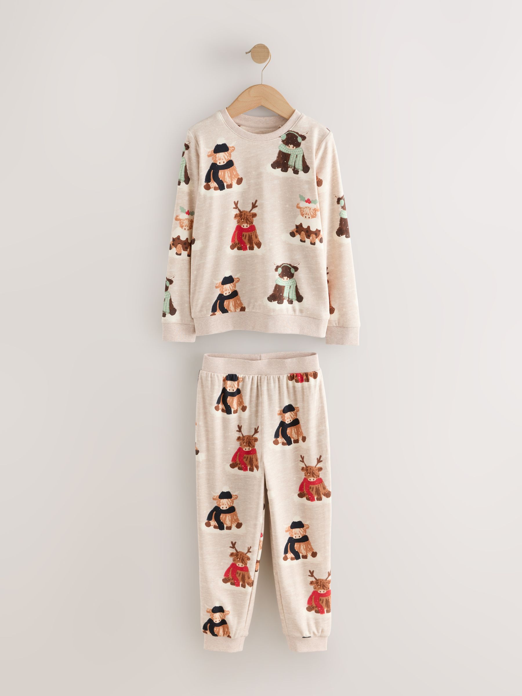Buy Oatmeal Hamish The Highland Cow Matching Family Christmas Pyjamas ...